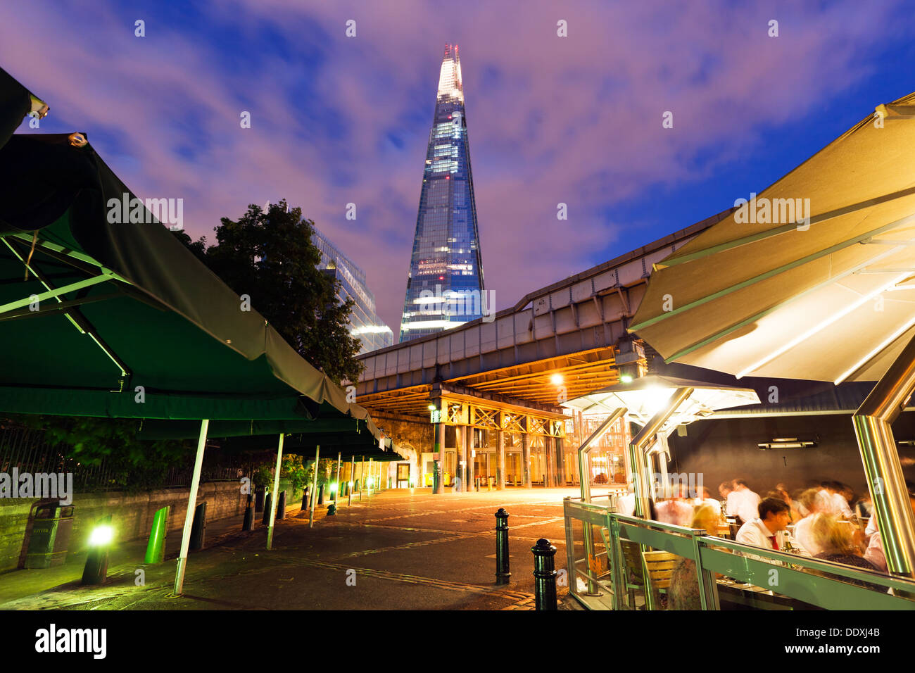 The Shard And Borough Market Night London UK Stock Photo - Alamy