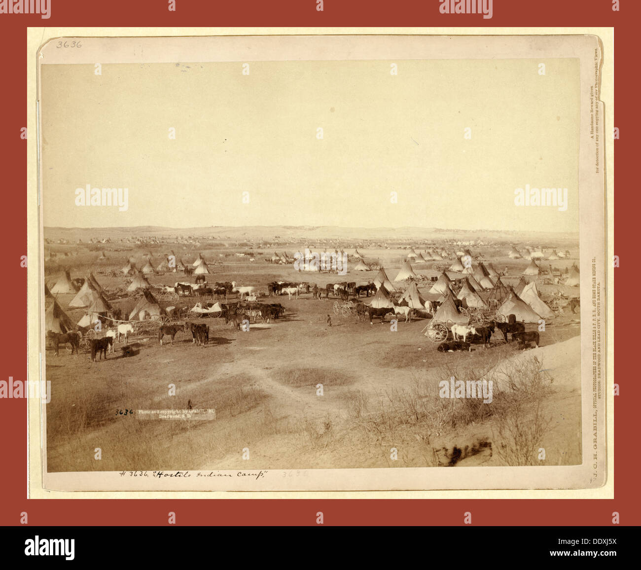 Hostile Indian camp, John C. H. Grabill was an american photographer ...