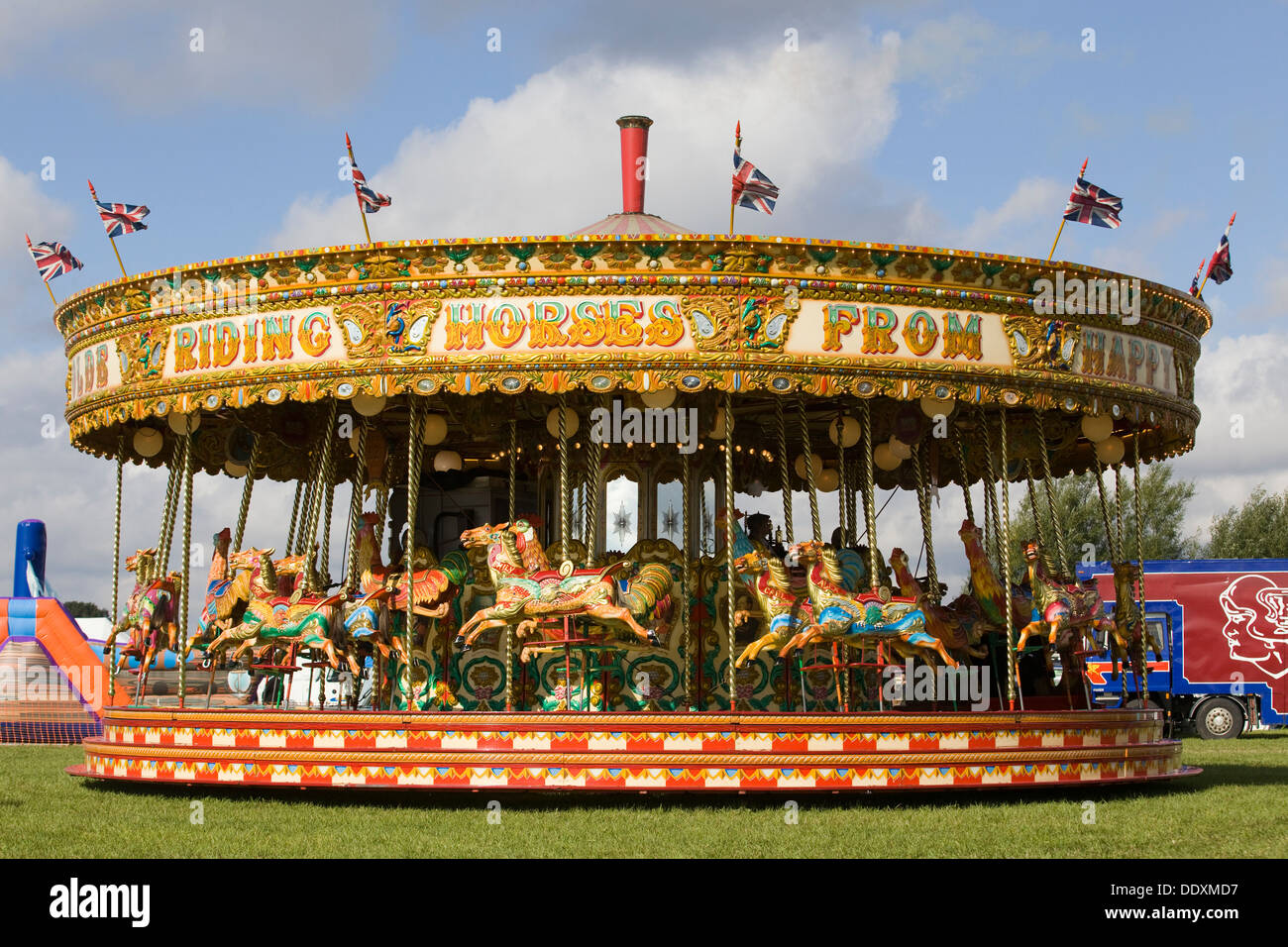 Carousel of the famous Galloping horses Stock Photo - Alamy