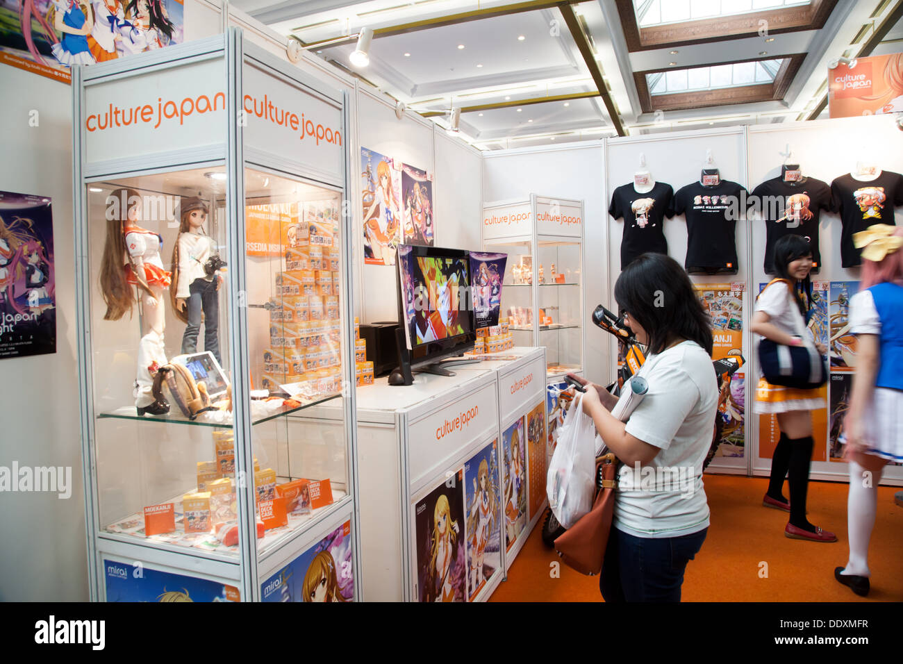 Jakarta, 8th September 2013: Several anime toy figurines showcased by ...