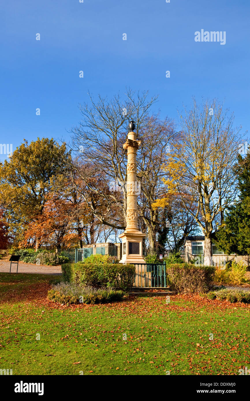 The Godfrey Sykes monument in Weston Park Sheffield South Yorkshire UK ...