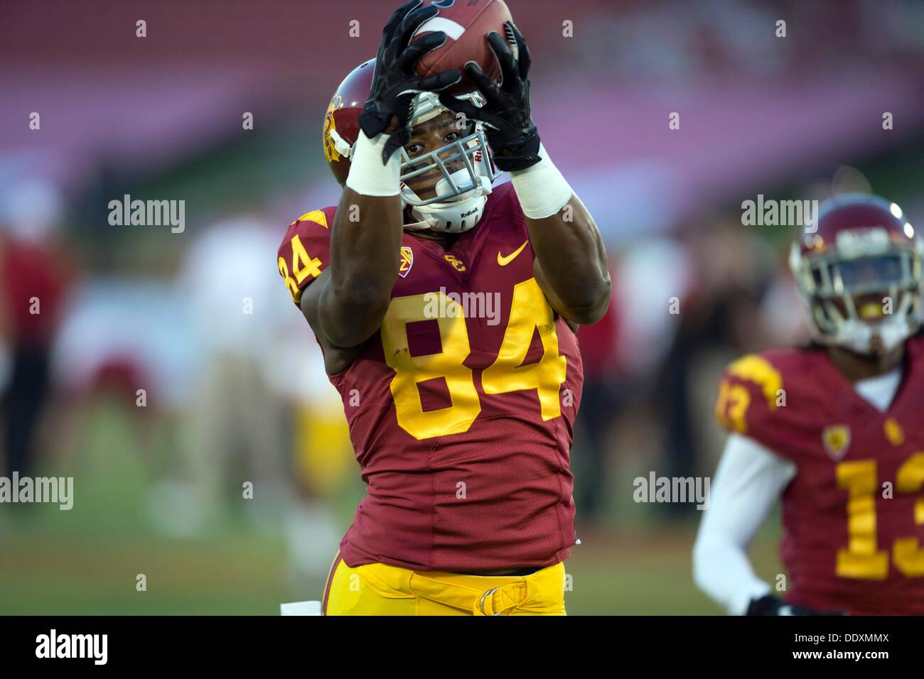 Los Angeles, USA. 7th Sep, 2013. USC Trojans wide receiver Darreus ...