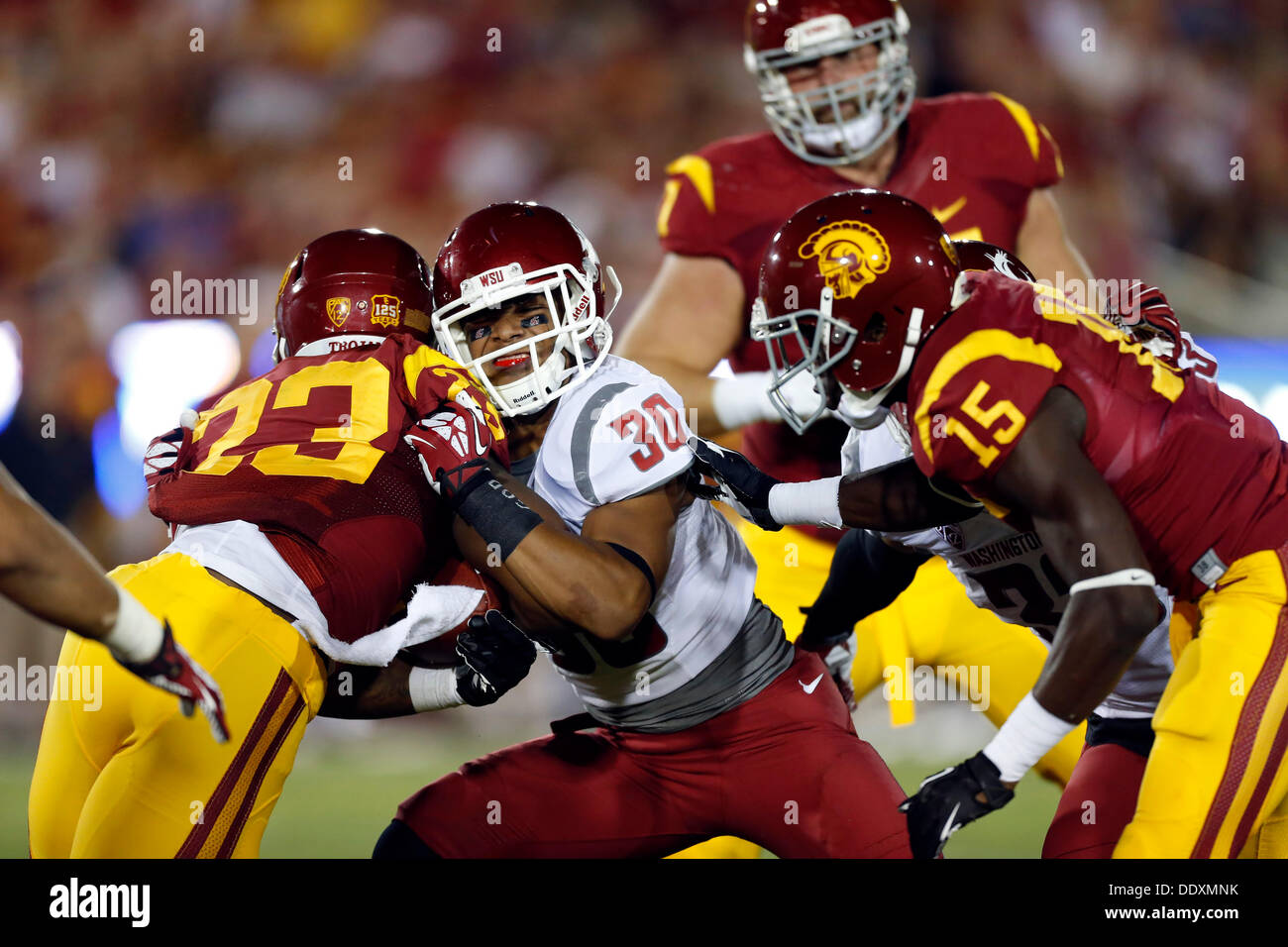 Los Angeles, USA. 7th Sep, 2013. USC Trojans running back Tre Madden ...