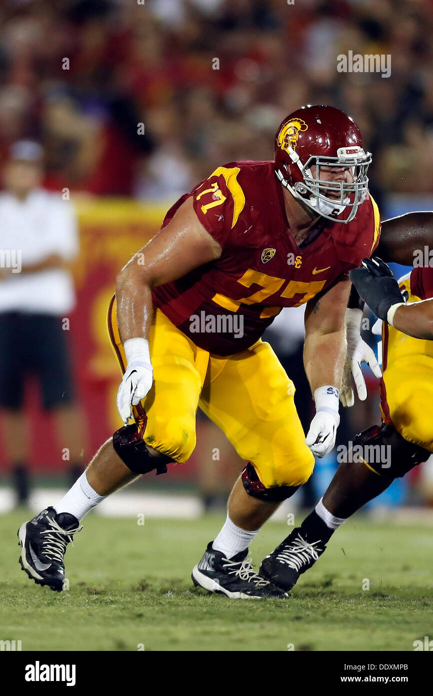 Los Angeles, USA. 7th Sep, 2013. USC Trojans offensive tackle Kevin ...