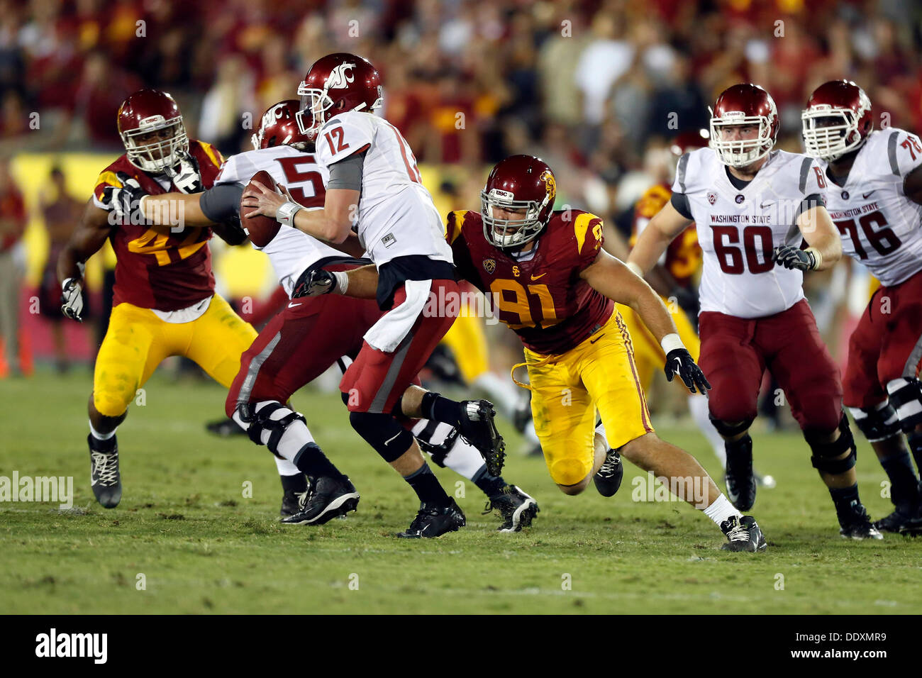 Los Angeles, USA. 7th Sep, 2013. USC Trojans linebacker Morgan Breslin ...