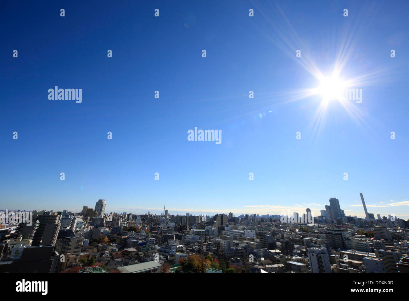 Blue sky in Tokyo Stock Photo - Alamy