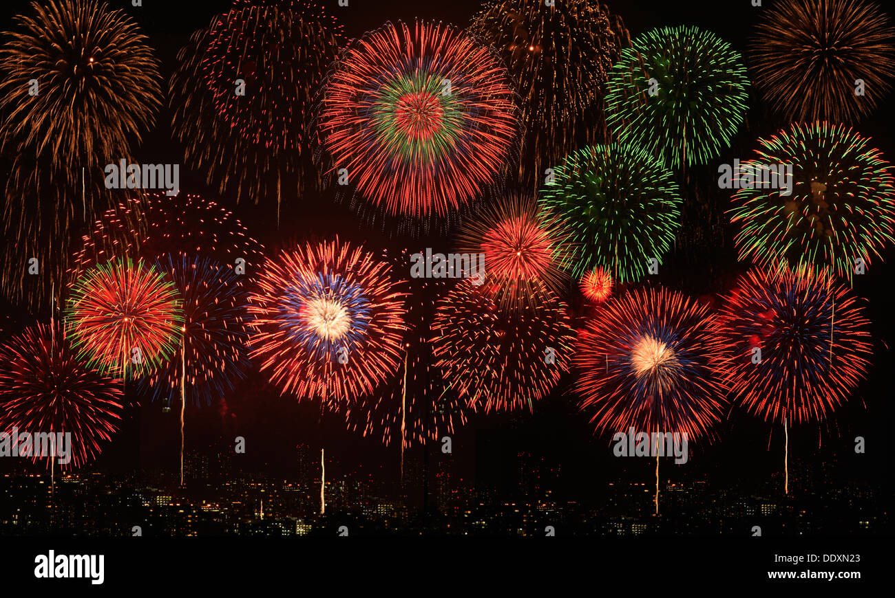 Blazing fireworks hi-res stock photography and images - Alamy