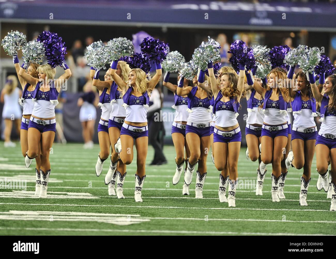 Aug. 31,2013:.TCU Showgirls perform in a NCAA football game between the ...
