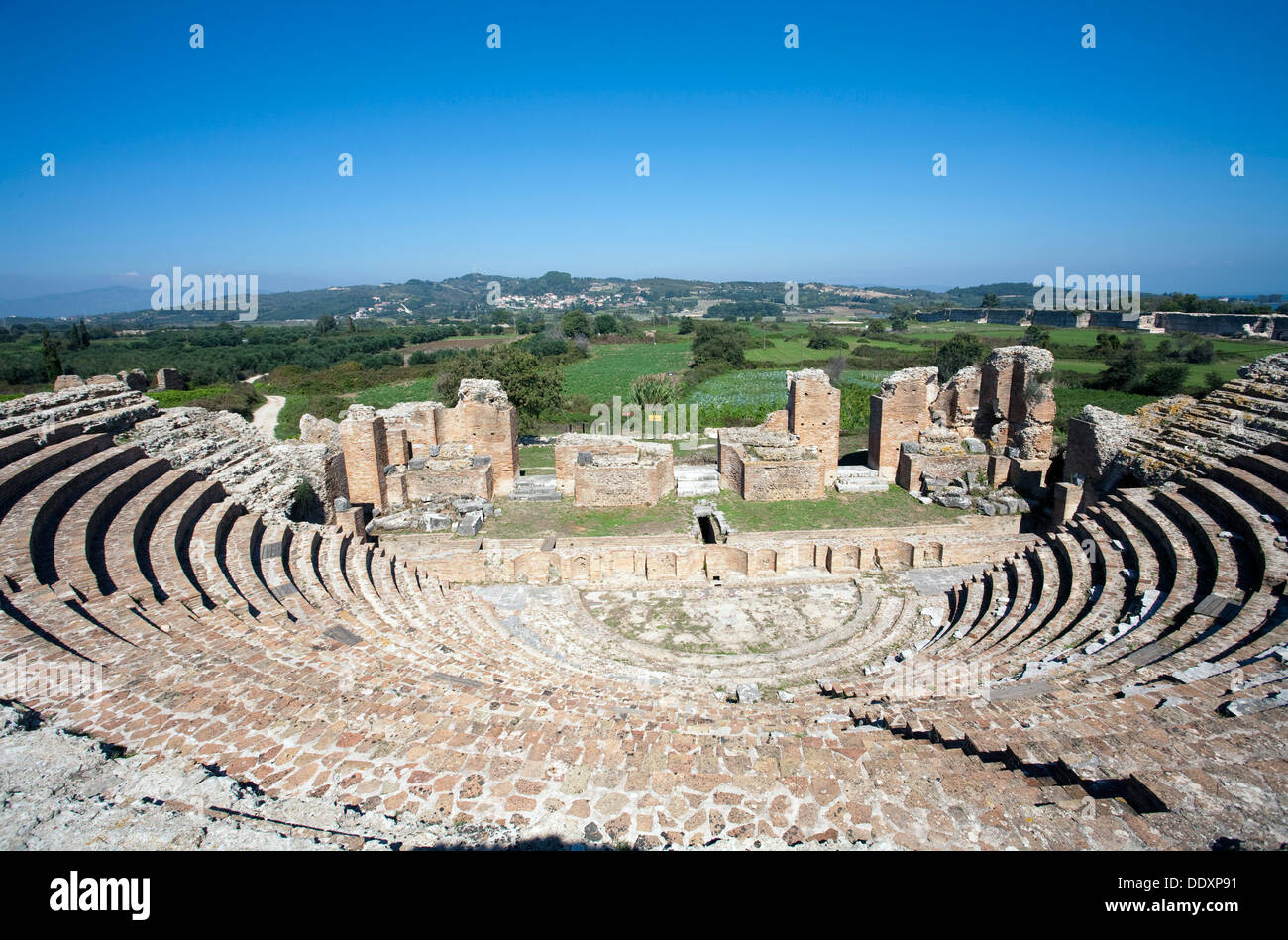 The Odeon at Nikopolis, Greece. Artist: Samuel Magal Stock Photo - Alamy