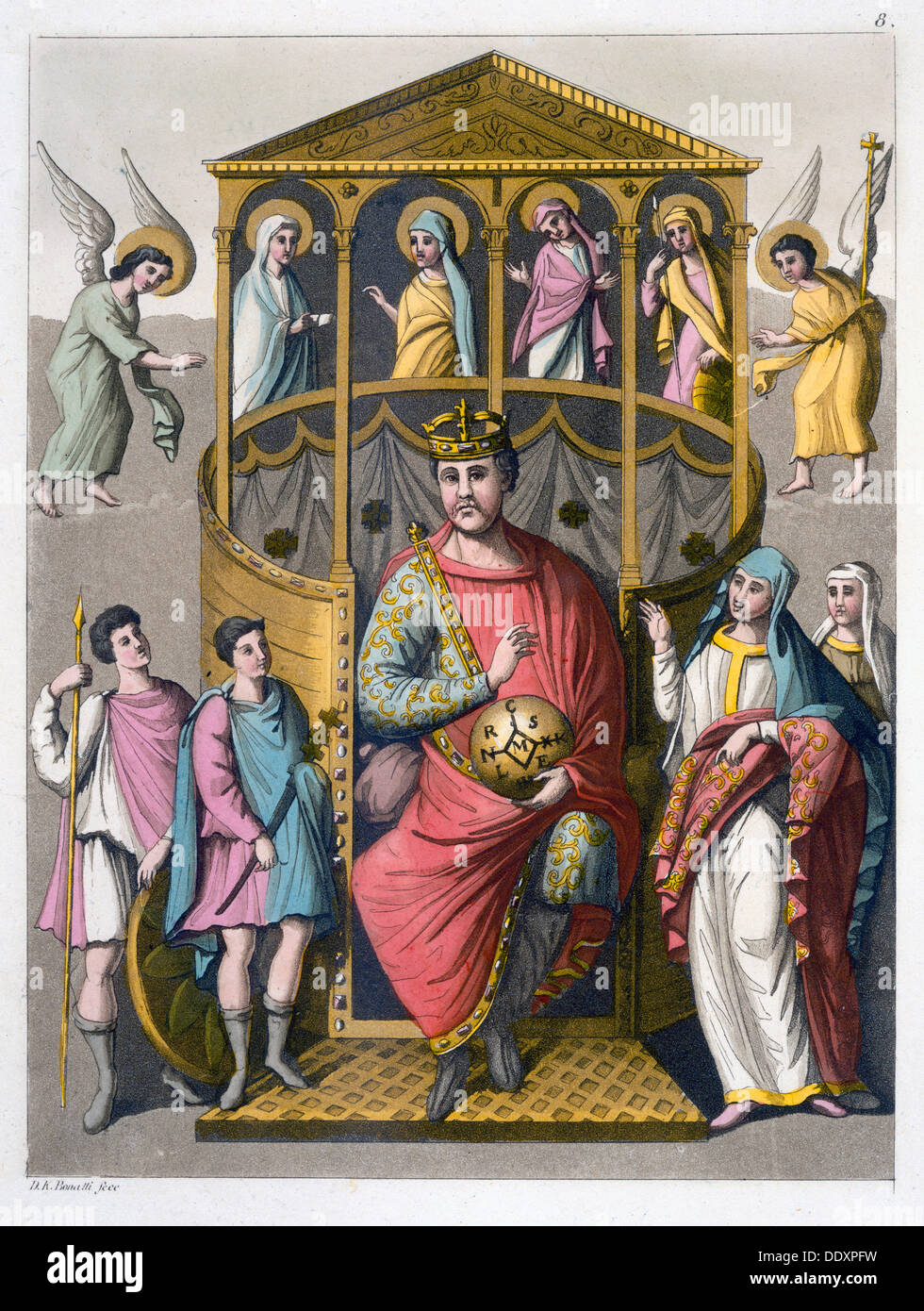Charles II, the Bald, 9th century Frankish king and Holy Roman Emperor ...