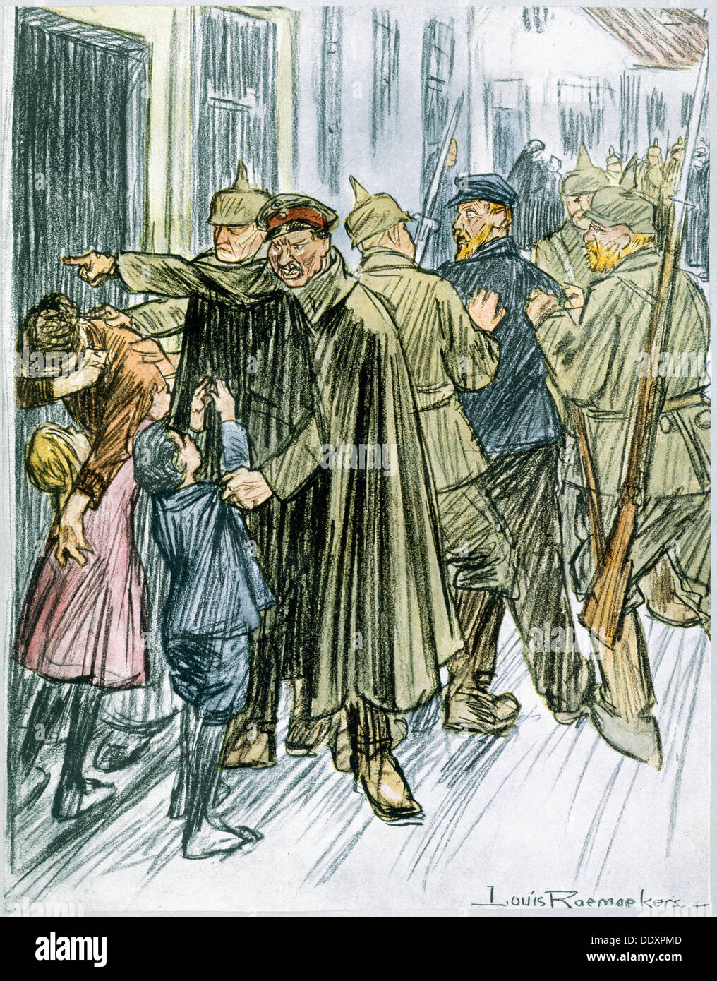 'Husbands and Fathers', 1916. Artist: Louis Raemaekers Stock Photo - Alamy