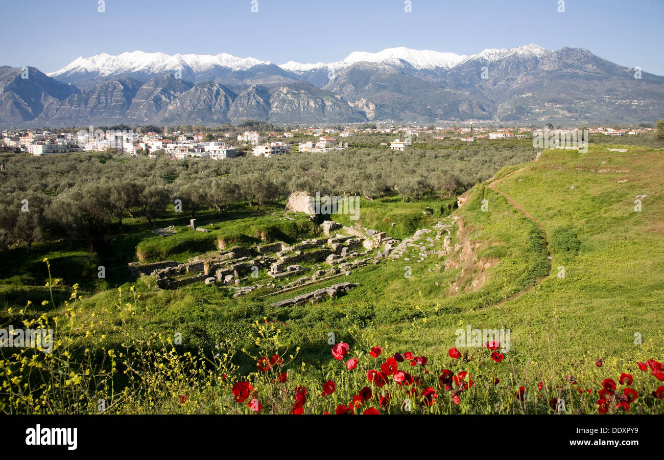 A theatre in Sparta, Greece. Artist: Samuel Magal Stock Photo - Alamy