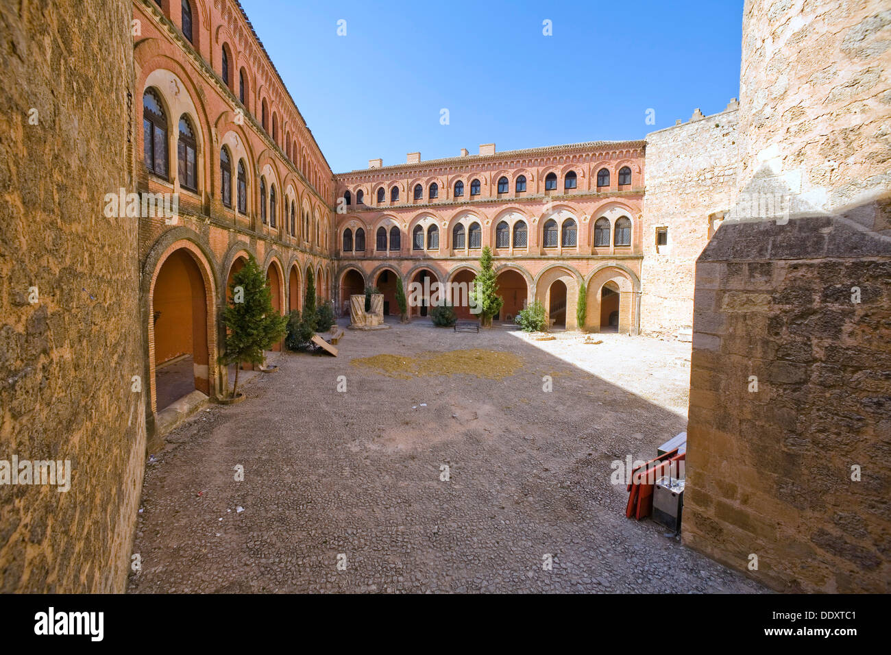 The inner courtyard of Belmonte Castle, Belmonte, Spain, 2007. Artist ...