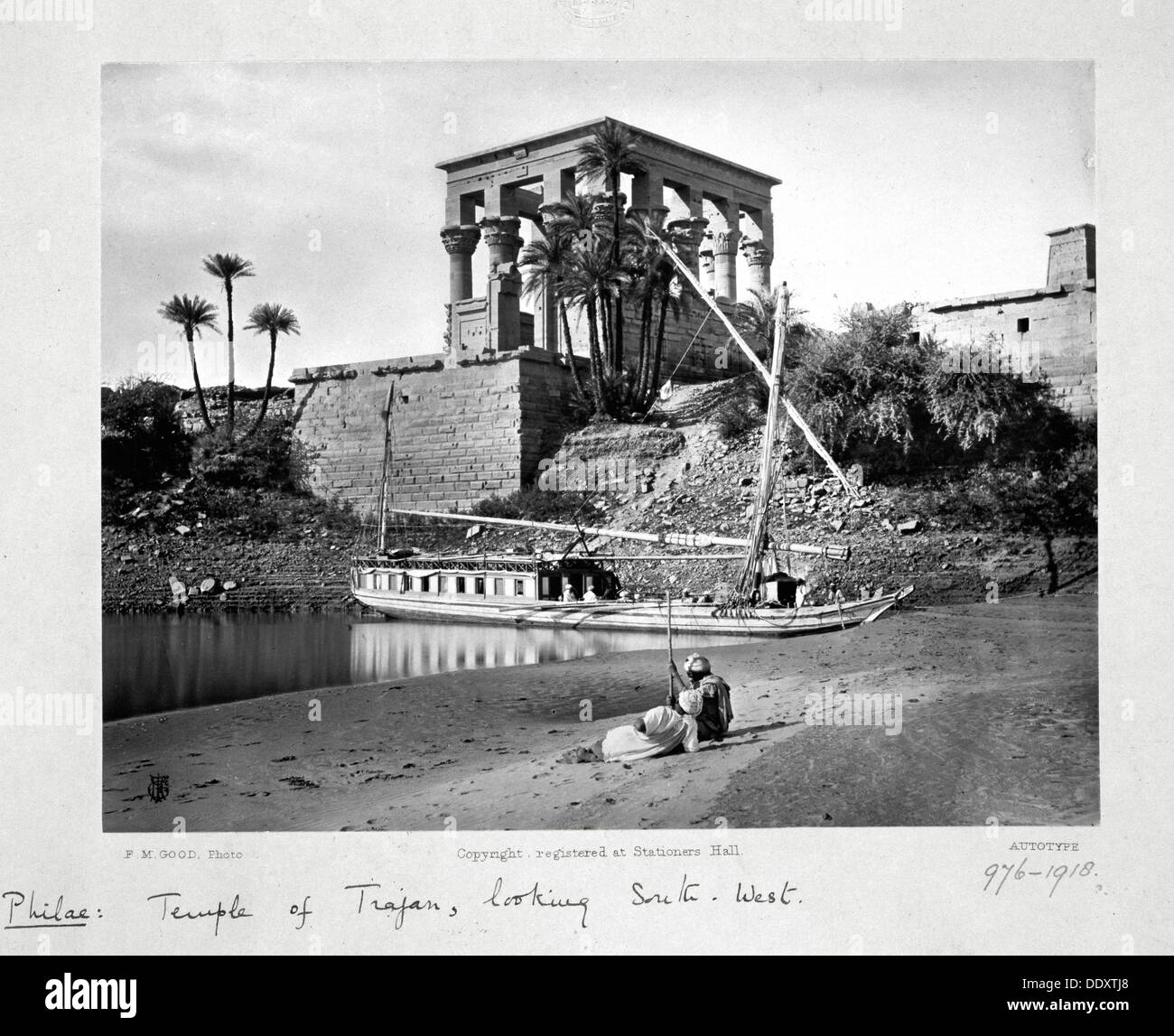The Temple of Trajan, looking south-west, Philae, Egypt, c1860-1890 ...