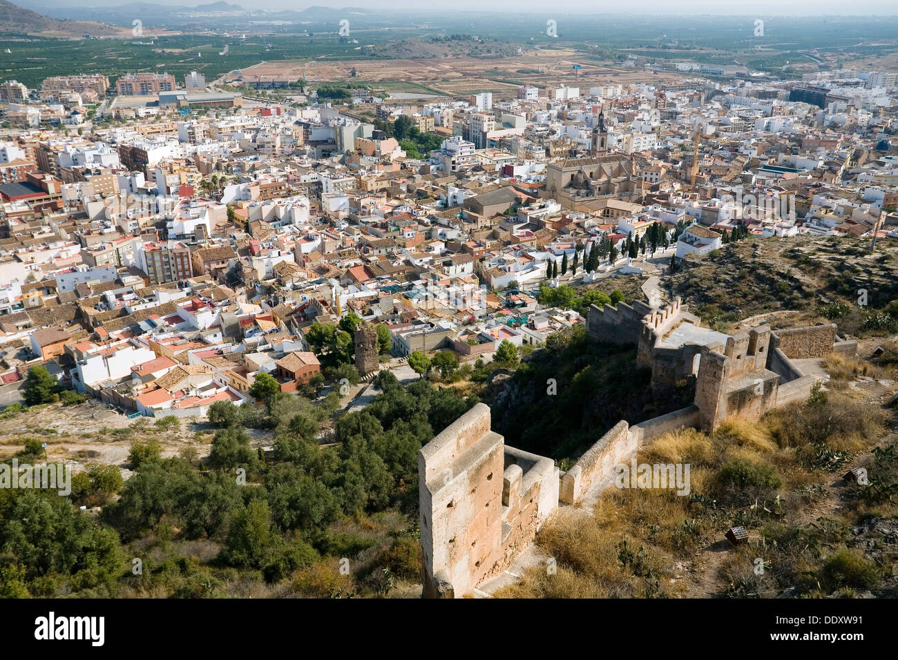 Aerial view of the city, Sagunto, Spain, 2007. Artist: Samuel Magal ...