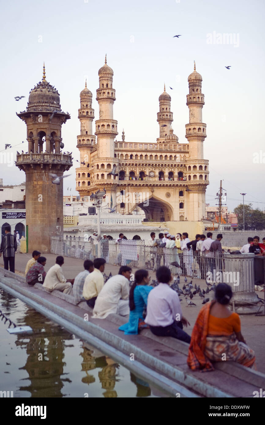 India. Hyderabad.Mecca Masjid mosque - Charminar Stock Photo - Alamy