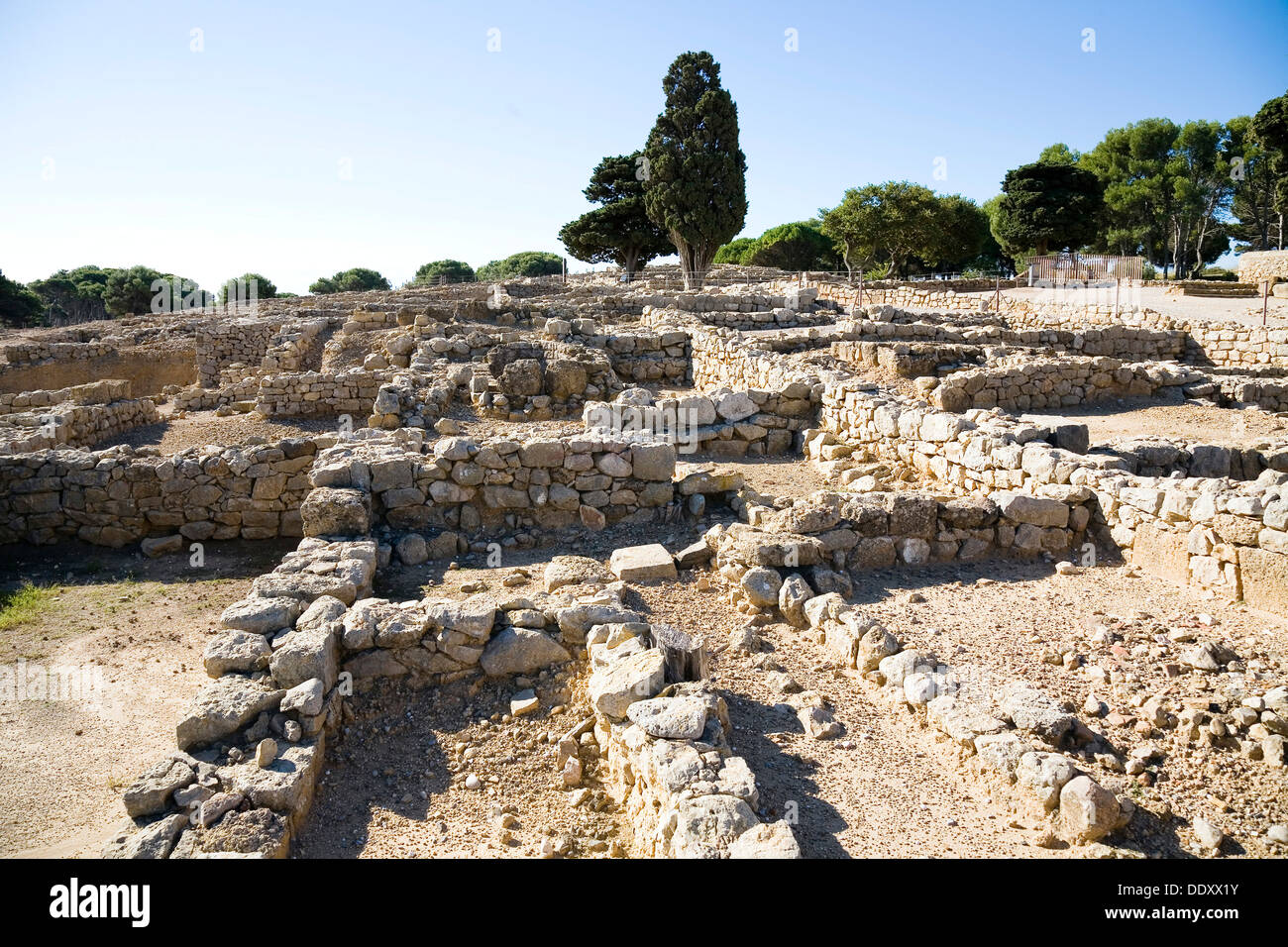An agora and a stoa in the Greek city of Emporion, Empuries, Spain ...
