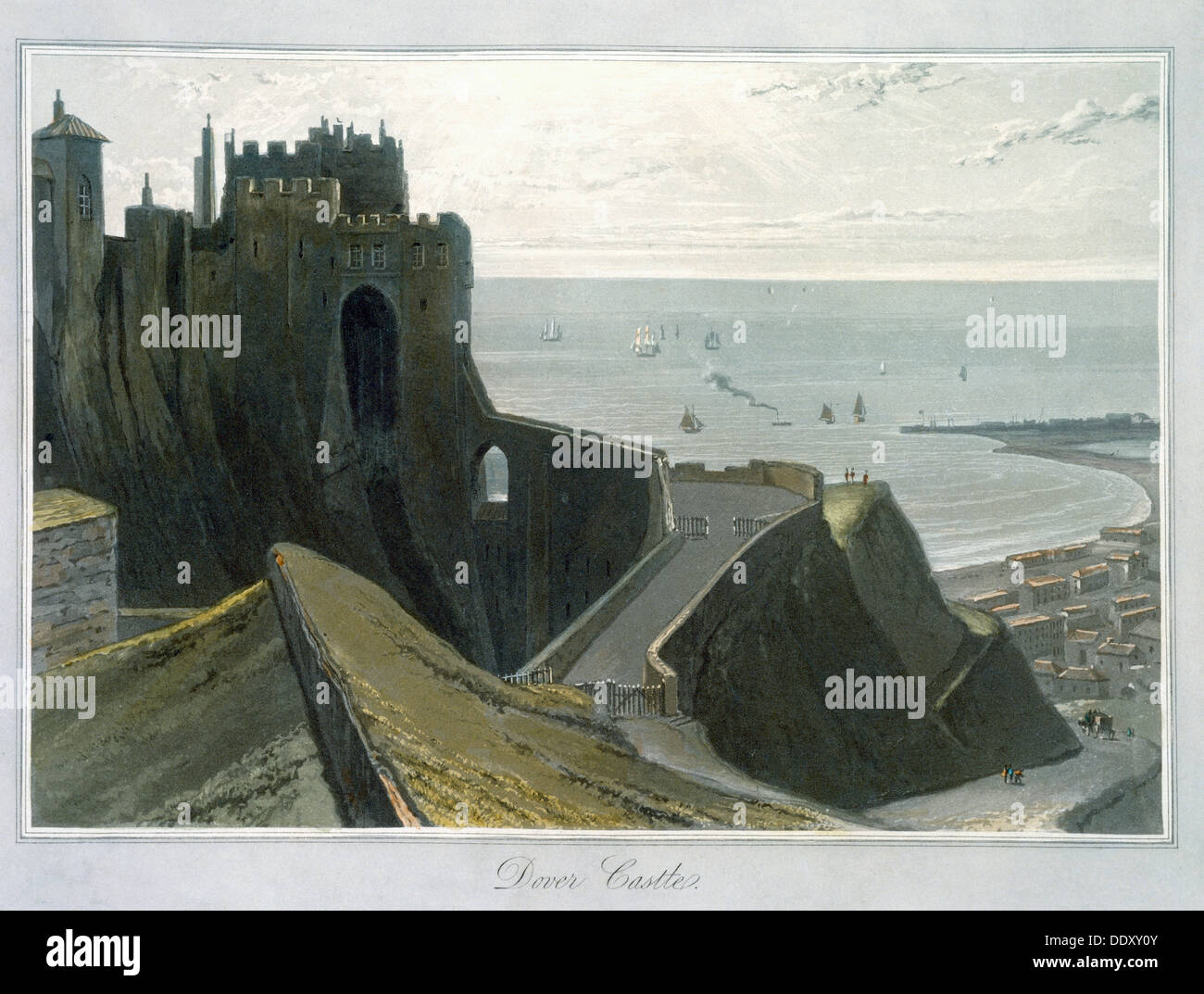 'Dover Castle', Kent, 1823. Artist: William Daniell Stock Photo - Alamy