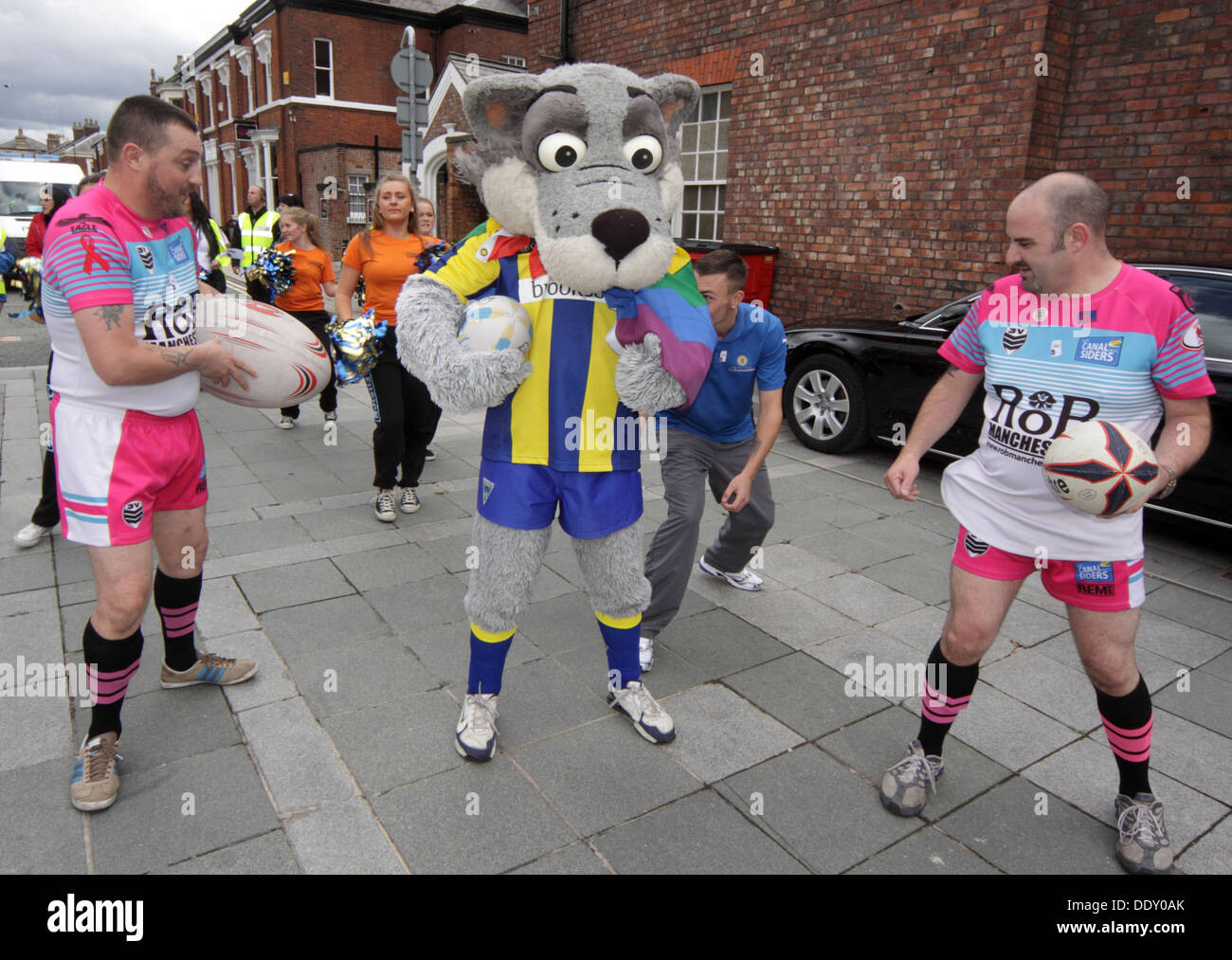 Canalsiders & Wolves Wolfie Mascot at Warrington Pride September 2013 ...