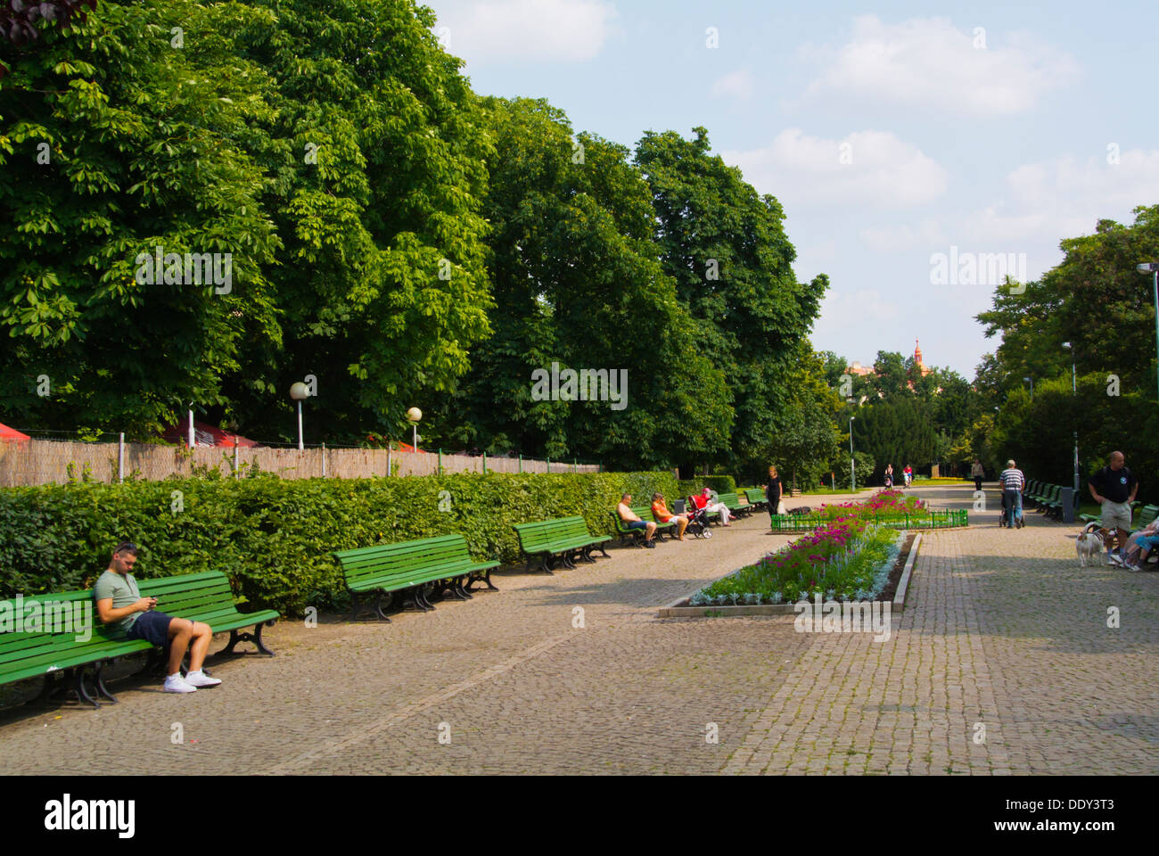 Riegrovy Sady park Vinohrady district Prague Czech Republic Europe ...