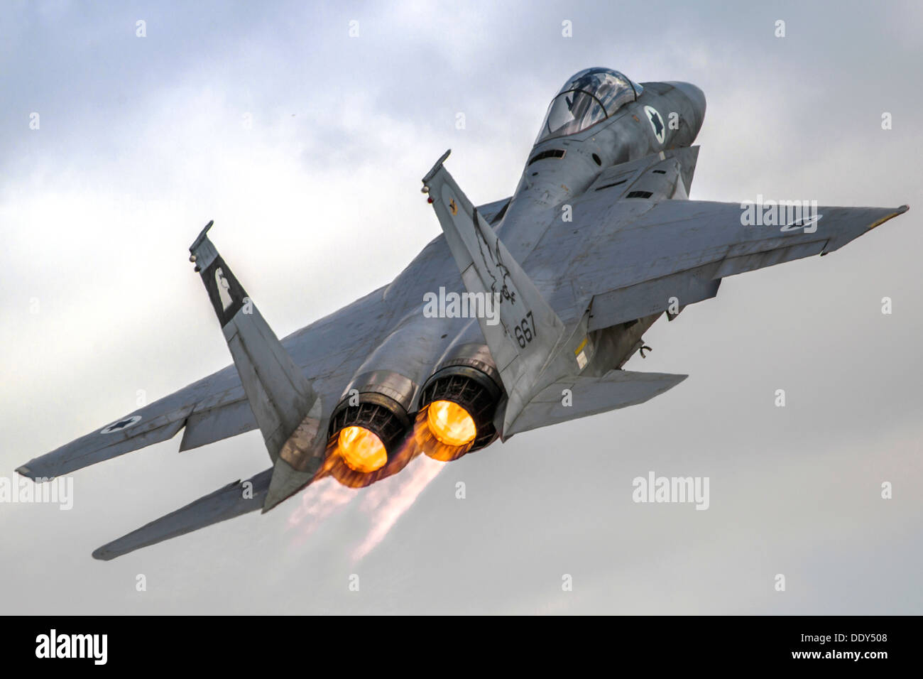 Israeli Air force (IAF) Fighter jet F-15 (BAZ) in flight Stock Photo ...