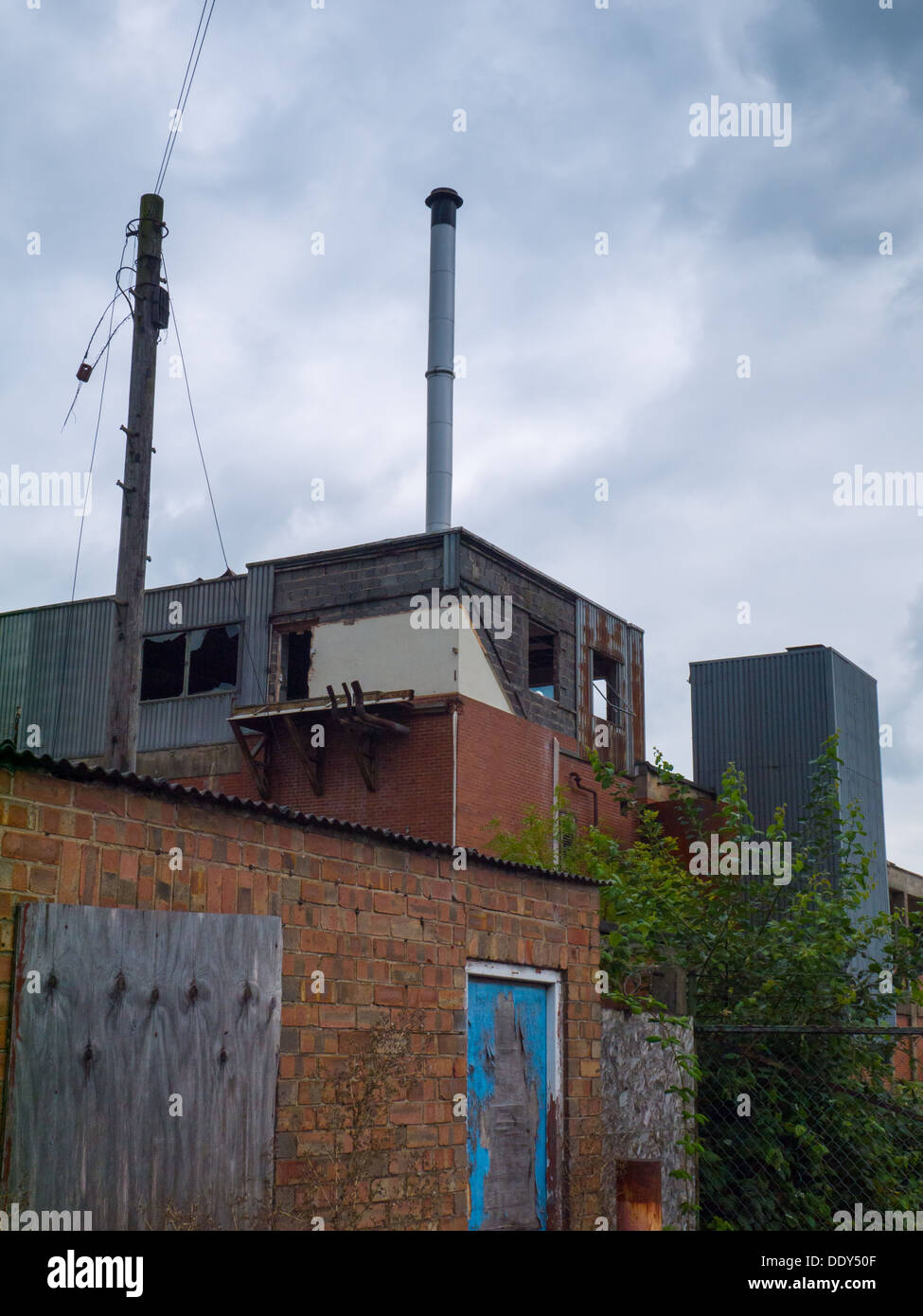 Abandoned and derelict factory in Belper Derbyshire, with an old ...