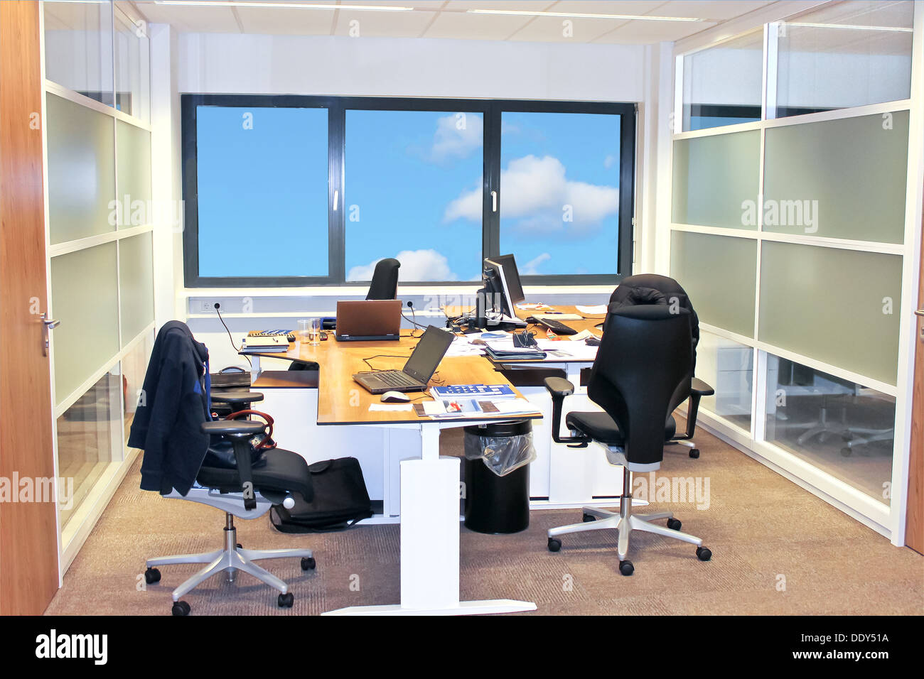 Office interior while working Stock Photo - Alamy