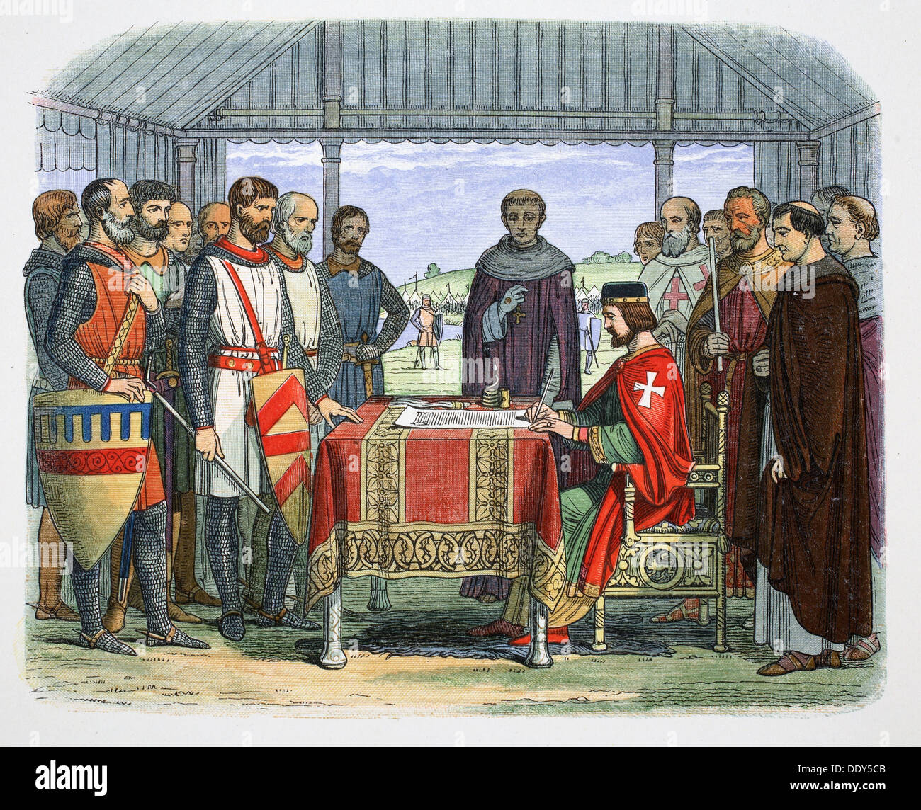 King john signing magna carta hi-res stock photography and images - Alamy