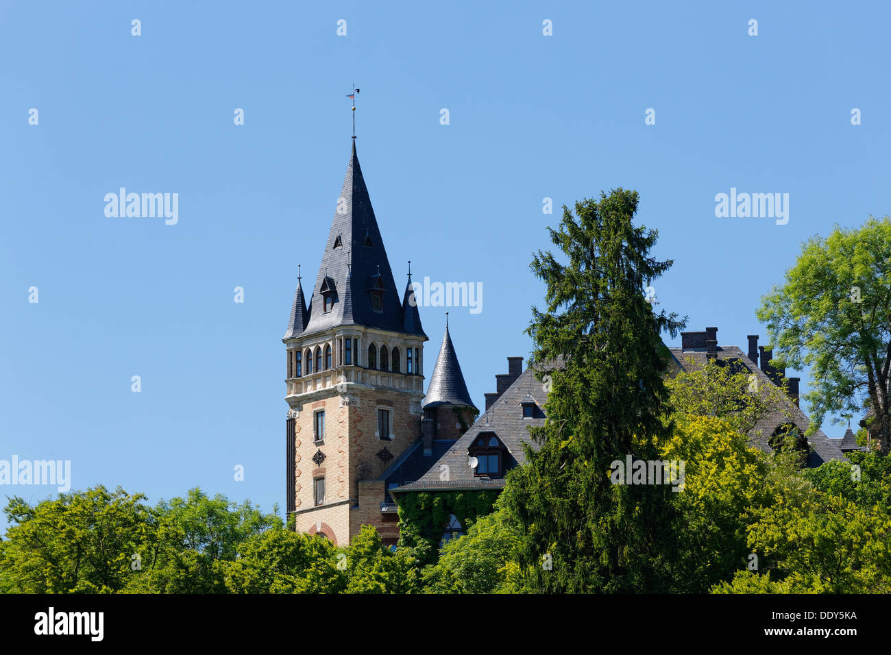 Hochschloss Paehl or High Castle of Paehl, seen from Paehler Schlucht ...