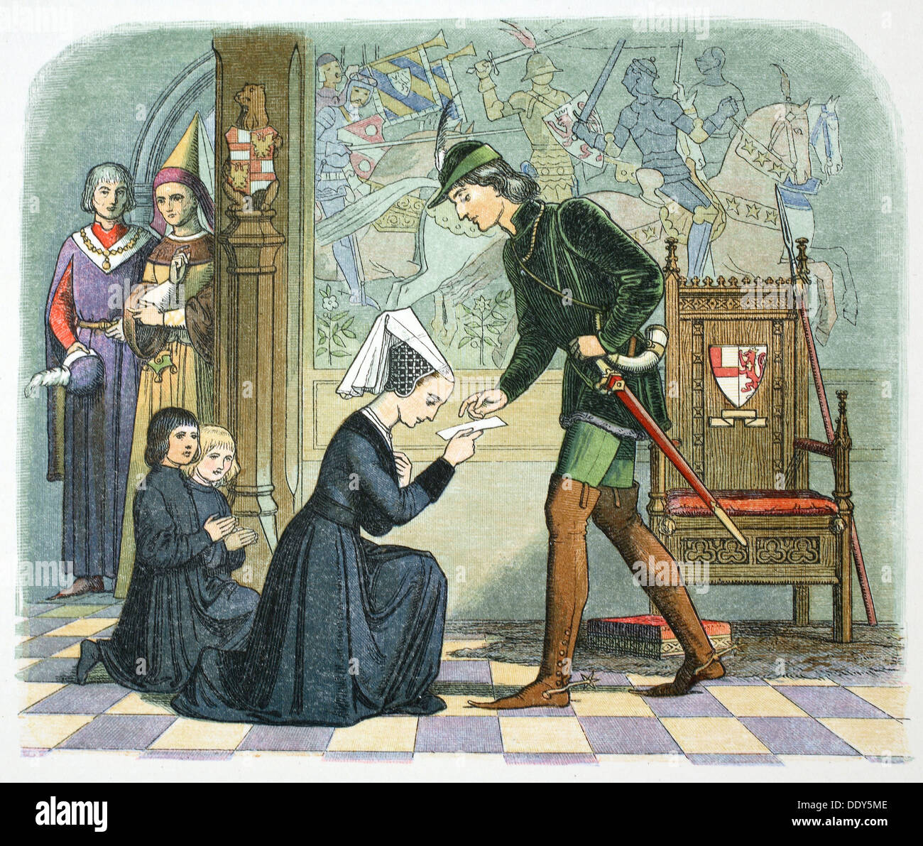 Edward IV of England and Lady Elizabeth Grey, 1464 (1864). Artist ...