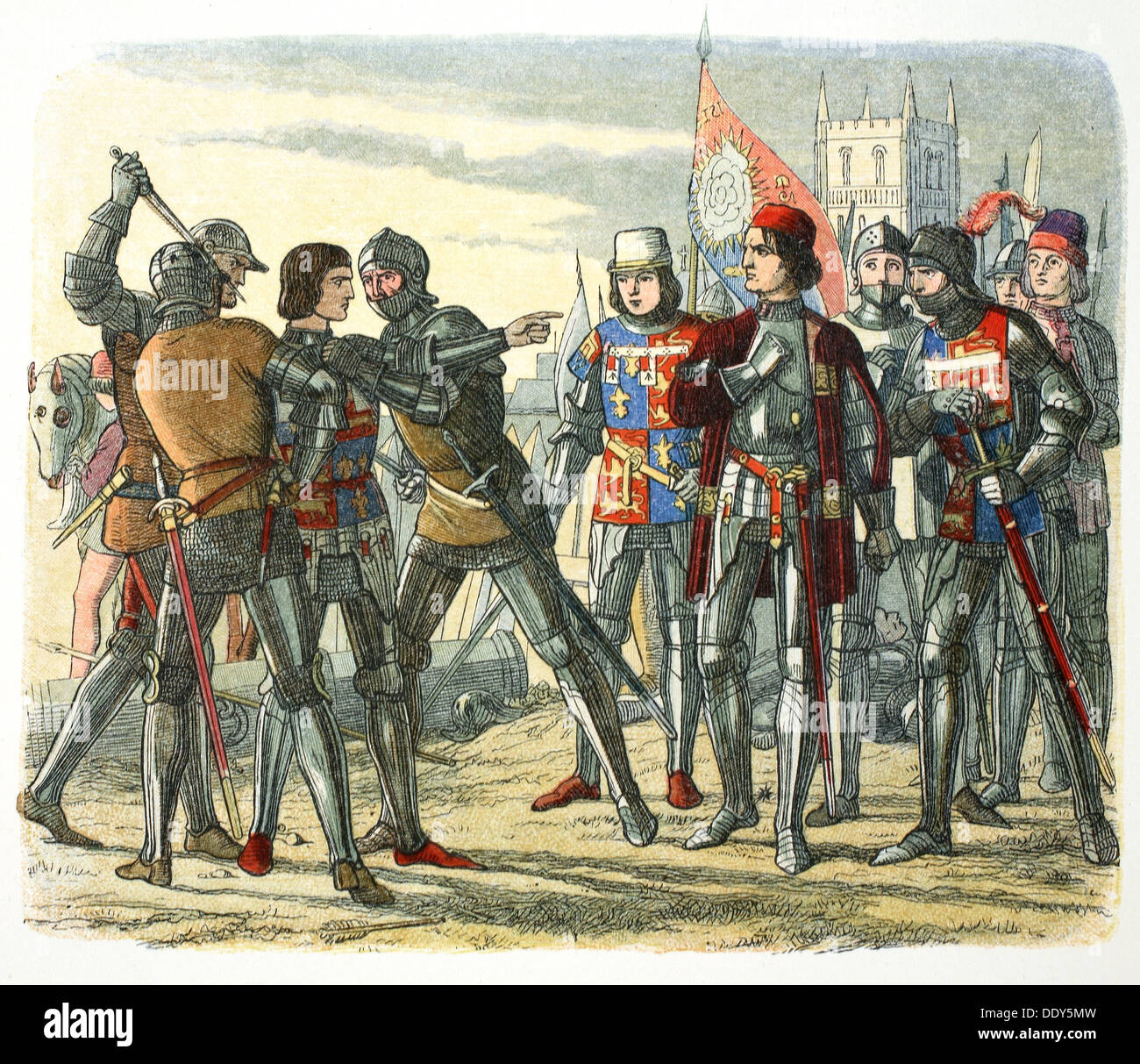 Murder of Prince Edward after his capture by King Edward IV, 1471 (1864 ...