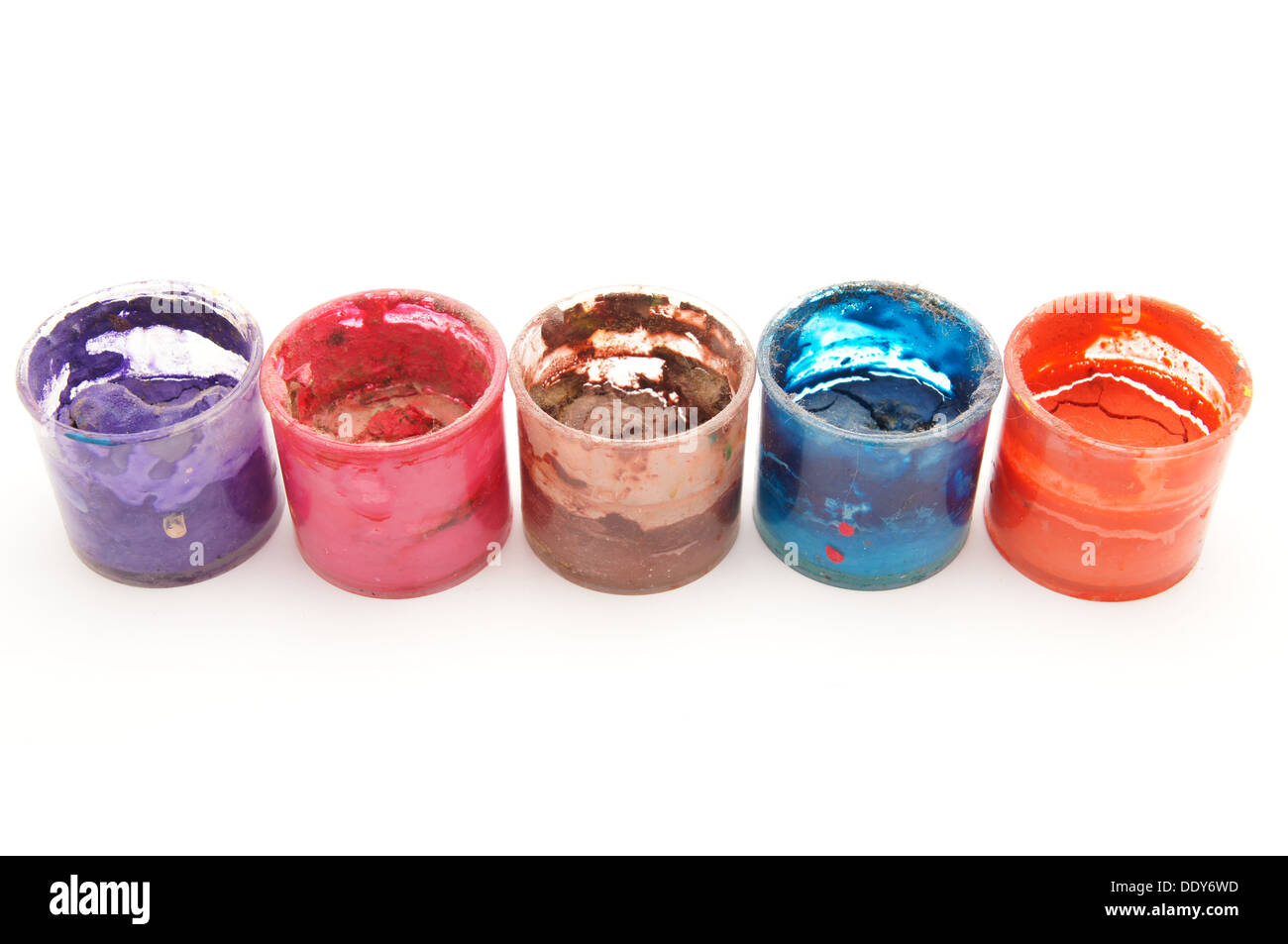 Color tubes with a paint on a white background Stock Photo - Alamy