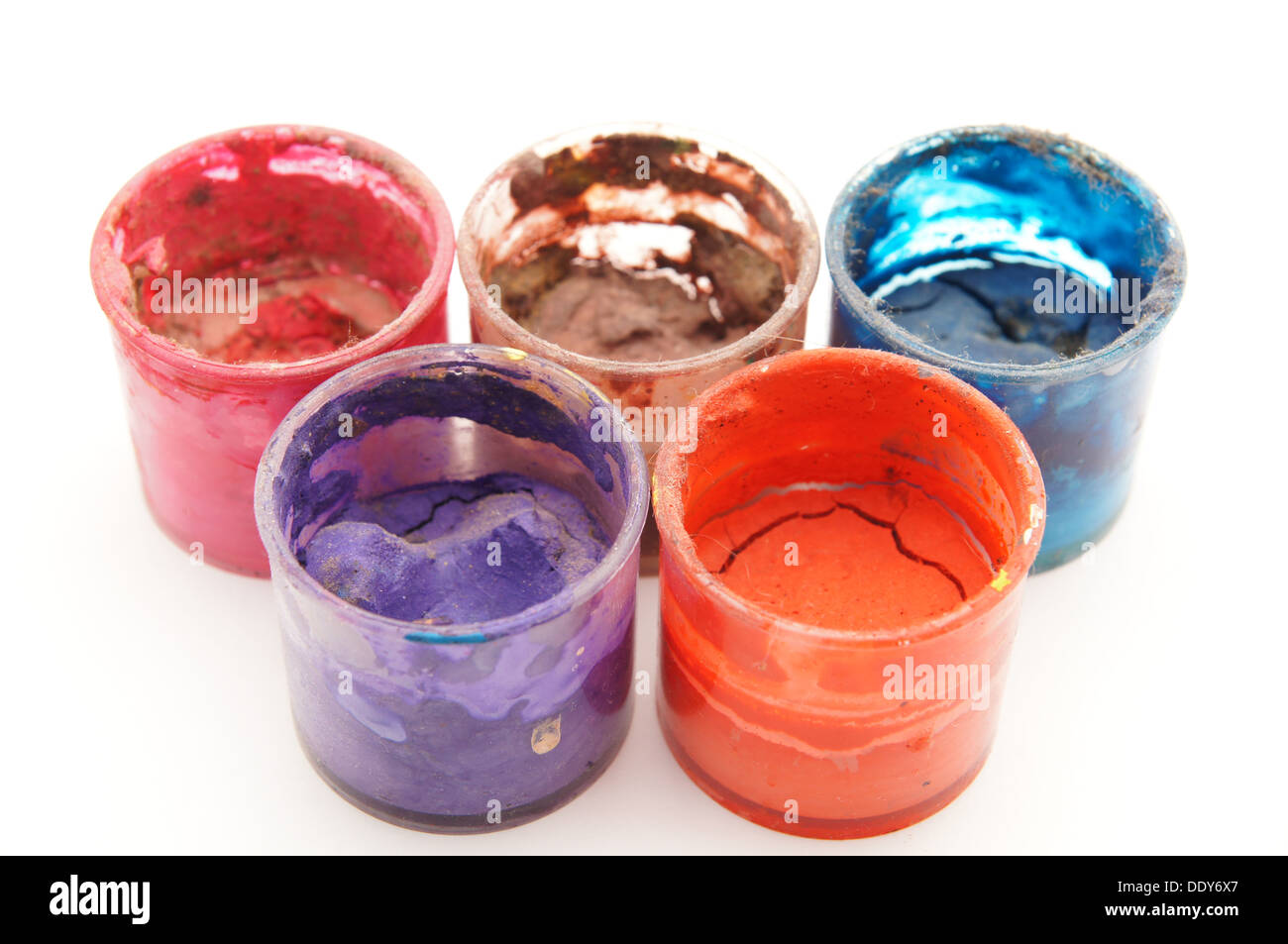 Color tubes with a paint on a white background Stock Photo - Alamy