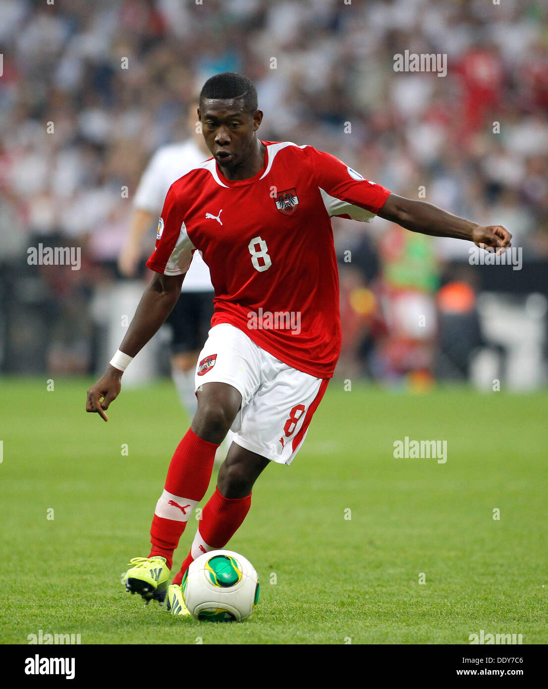 Austrias David Alaba during the soccer match for the qualification of ...