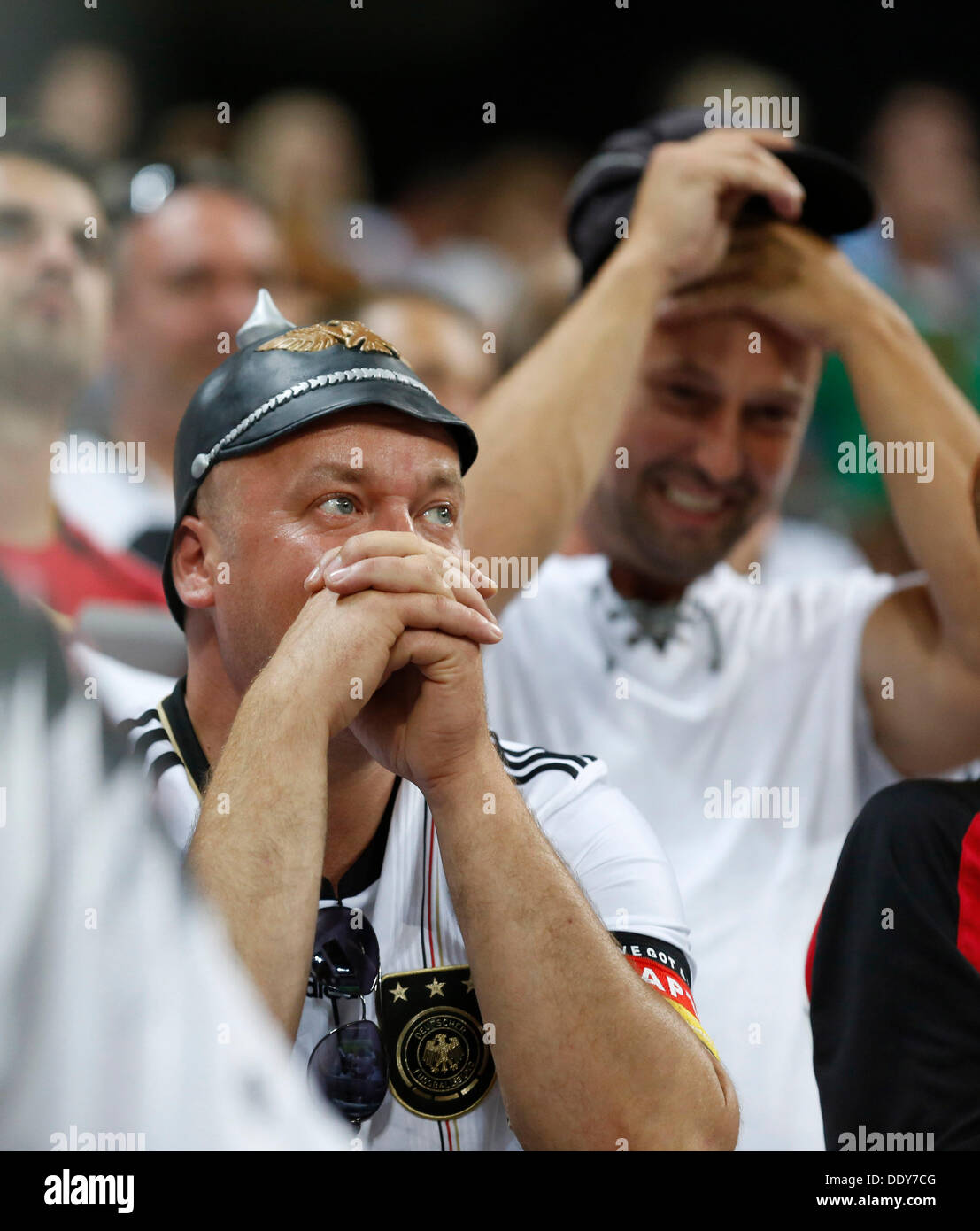 German Fan fears during the soccer match for the qualification of the ...