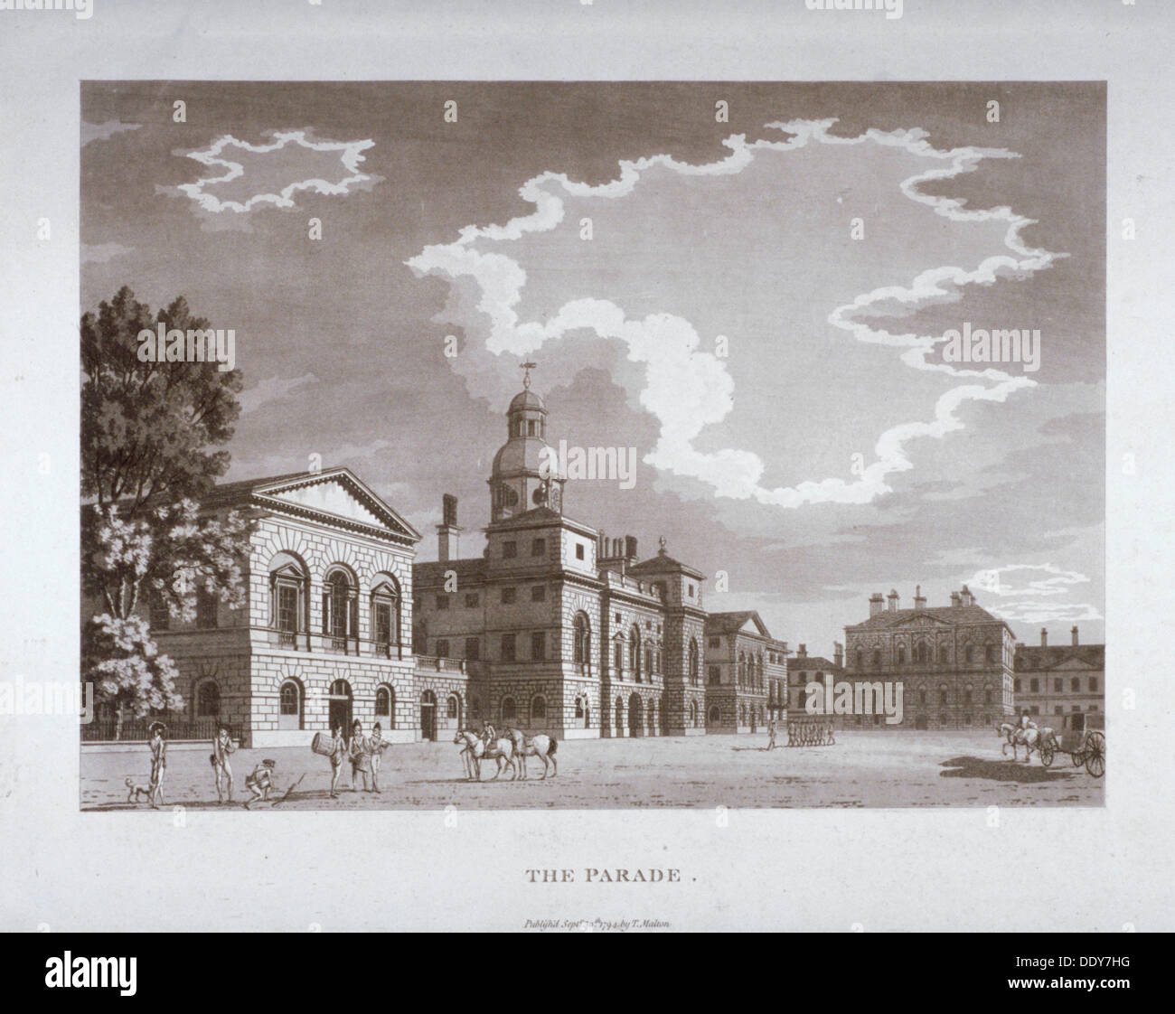 View of the parade at Horse Guards, Westminster, London, 1794. Artist ...