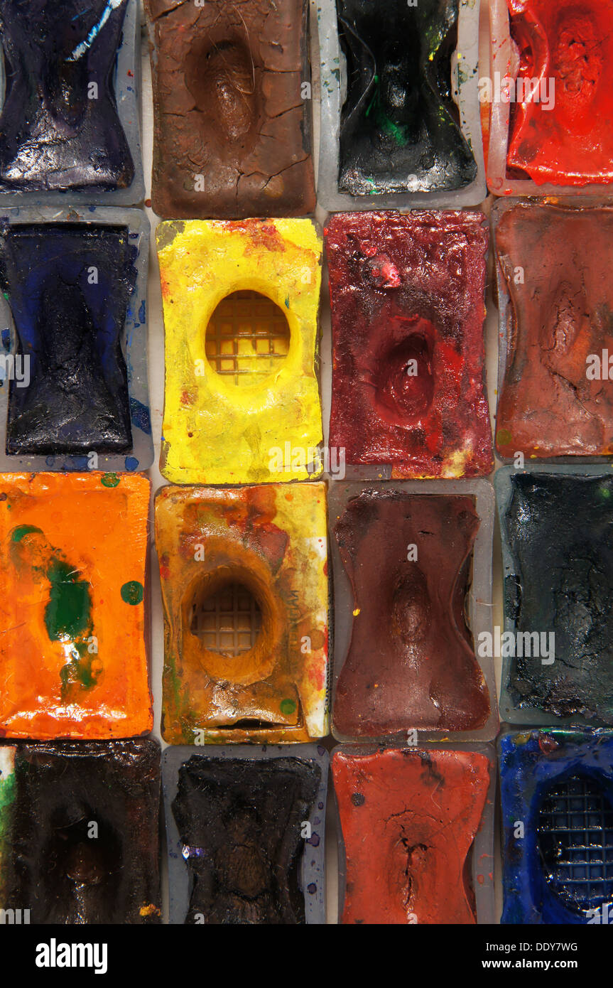 Color tubes with a paint. A background Stock Photo - Alamy