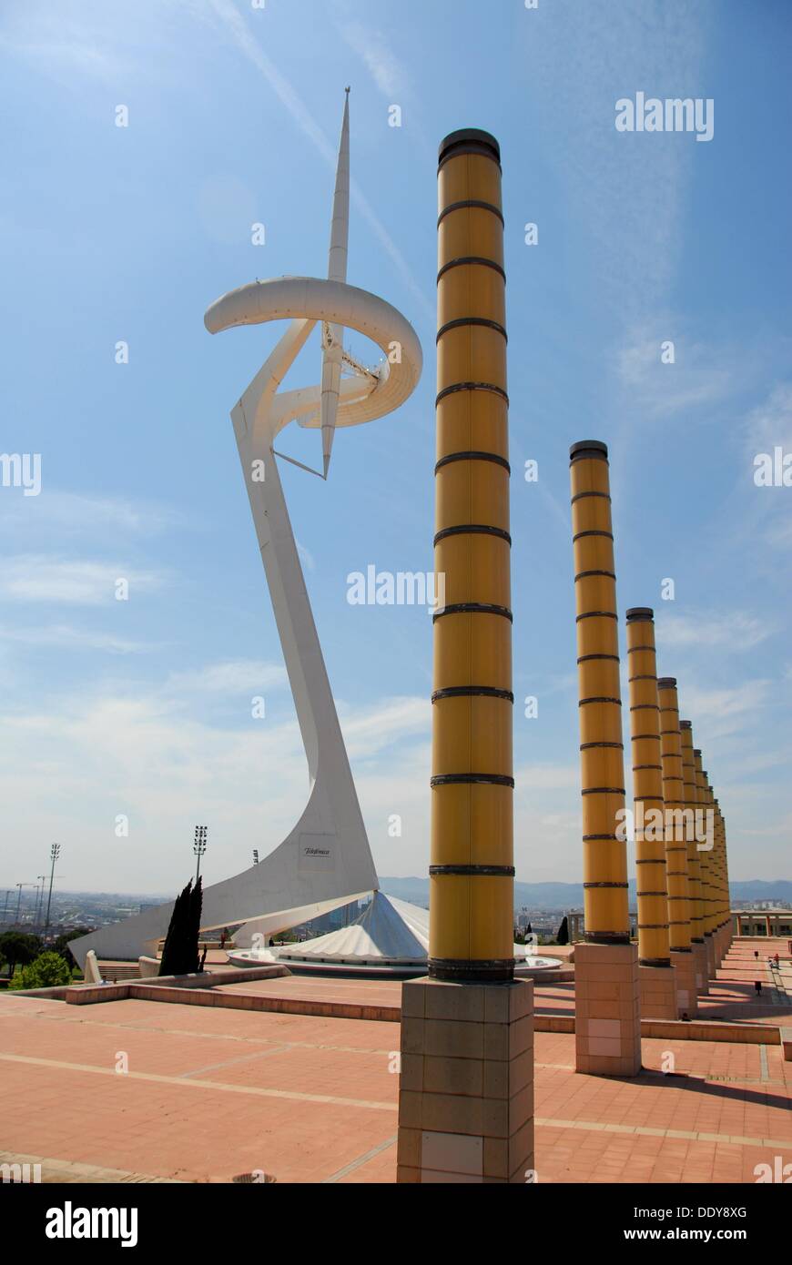 Calatrava communications tower olympic stadium hi-res stock photography ...