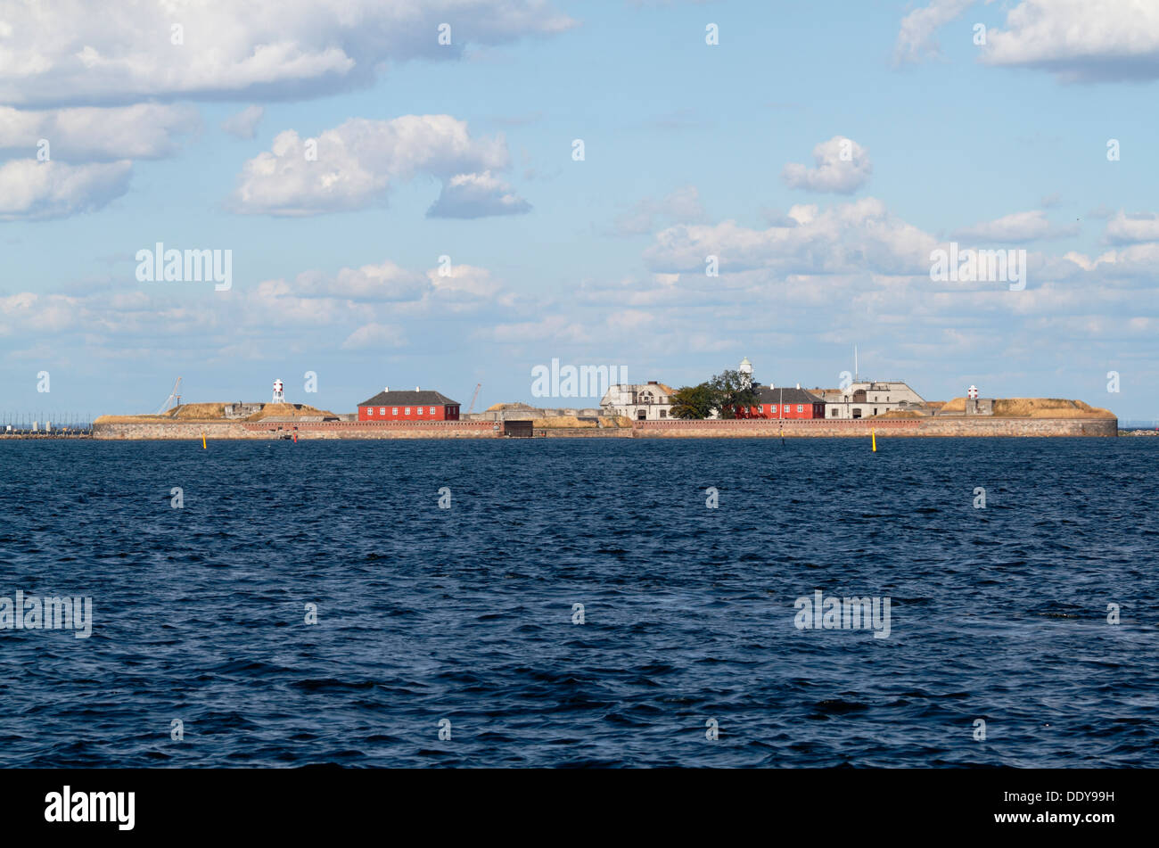 The old sea fort Trekroner at the port entrance to the port of ...
