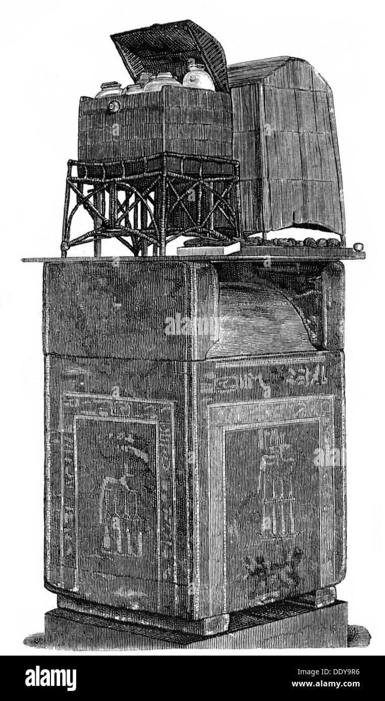 medicine, pharmacy, first aid travel kit of a Egyptian king, circa 2000 ...