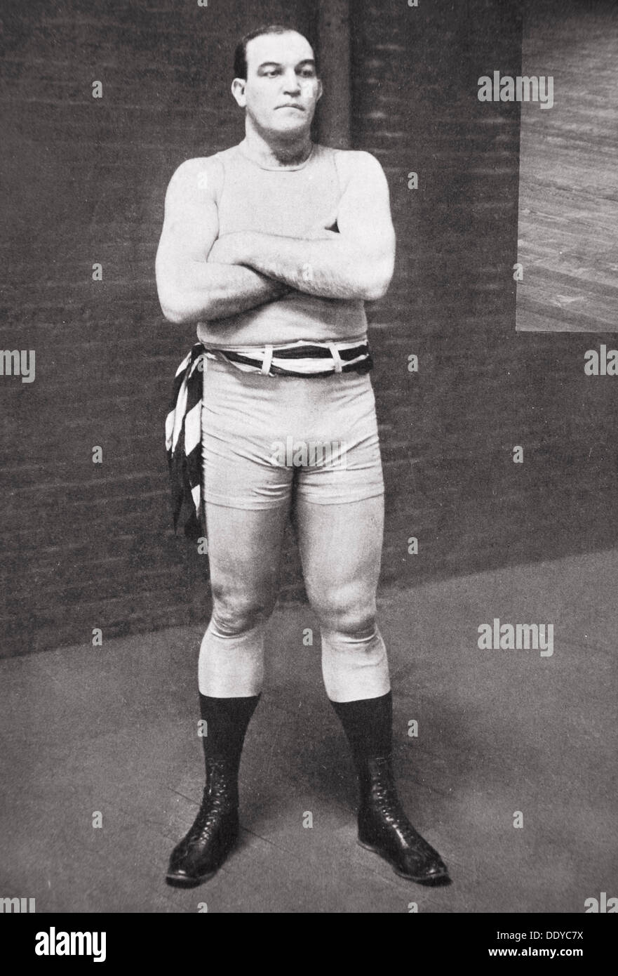 James J Jeffries, American boxer, 1910. Artist: Unknown Stock Photo - Alamy