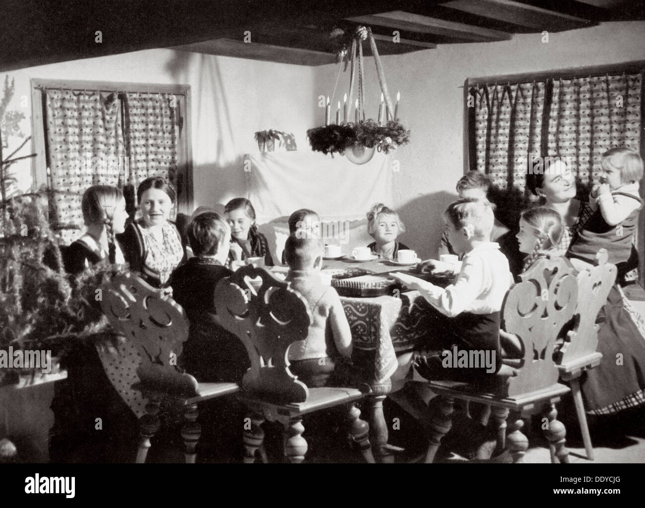 German family at Christmas, Germany, 1936. Artist: Unknown Stock Photo ...