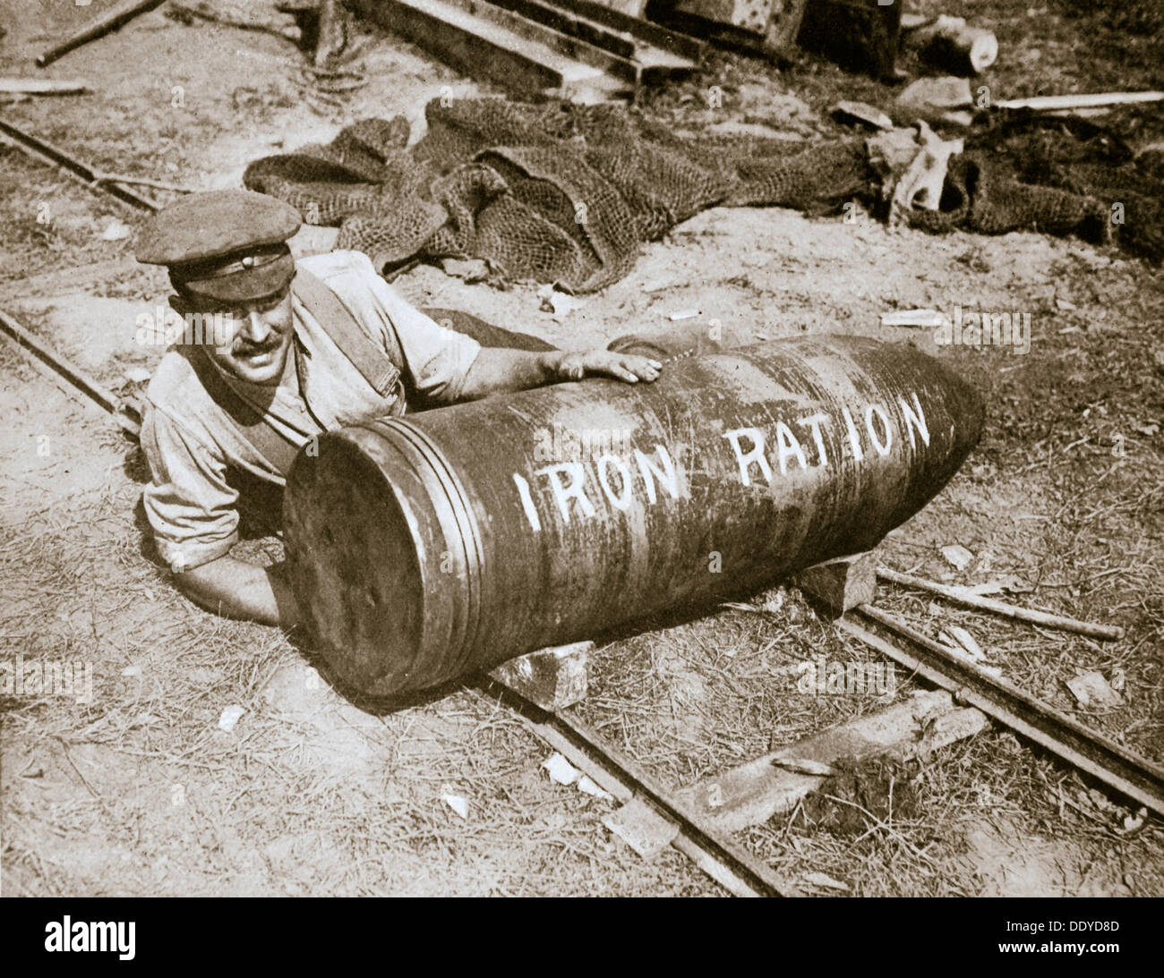 A huge shell, weighing 1400lb, Somme campaign, France, World War I ...