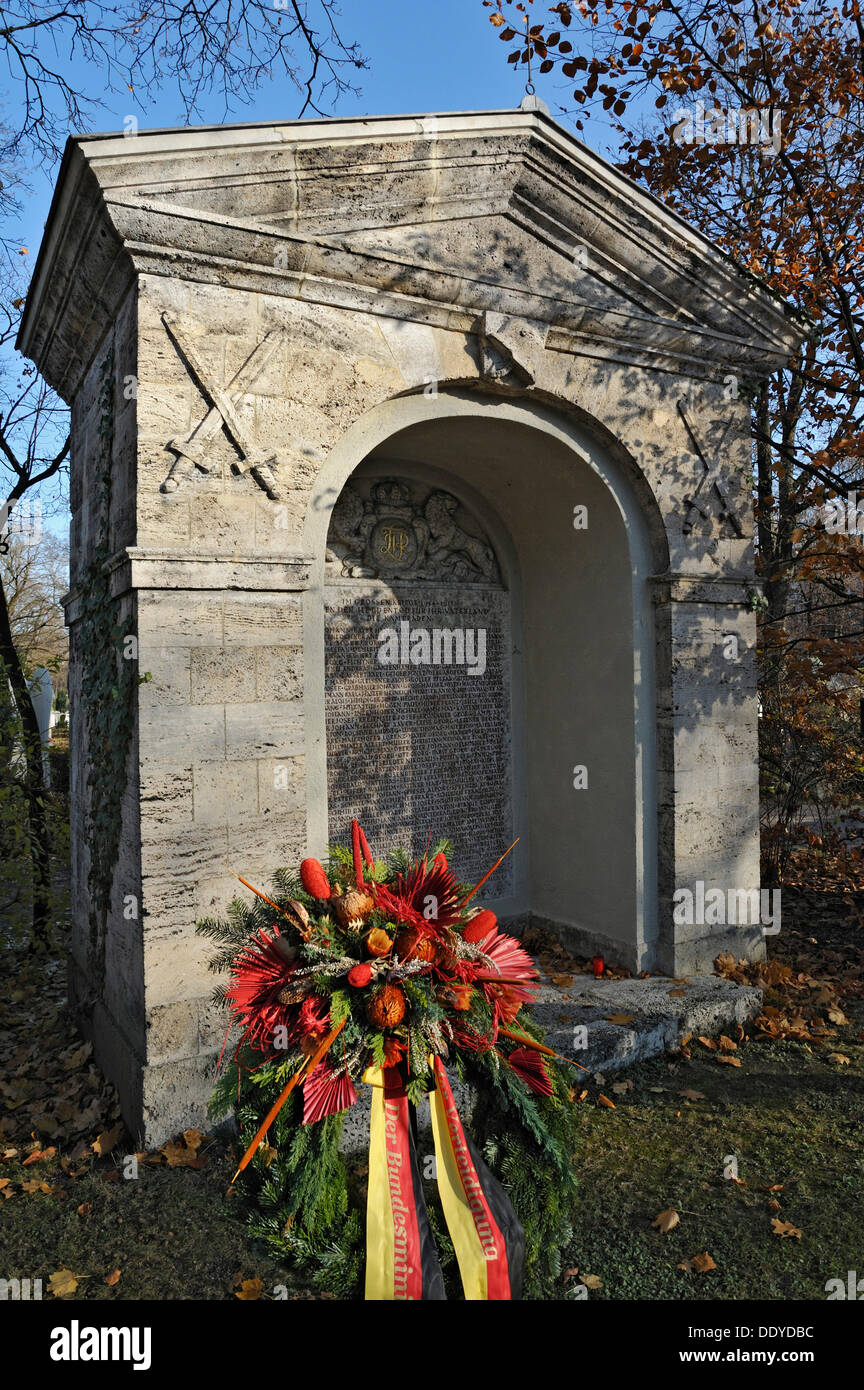 War Memorial, World War I, Ostfriedhof, East Cemetery, Munich, Bavaria ...