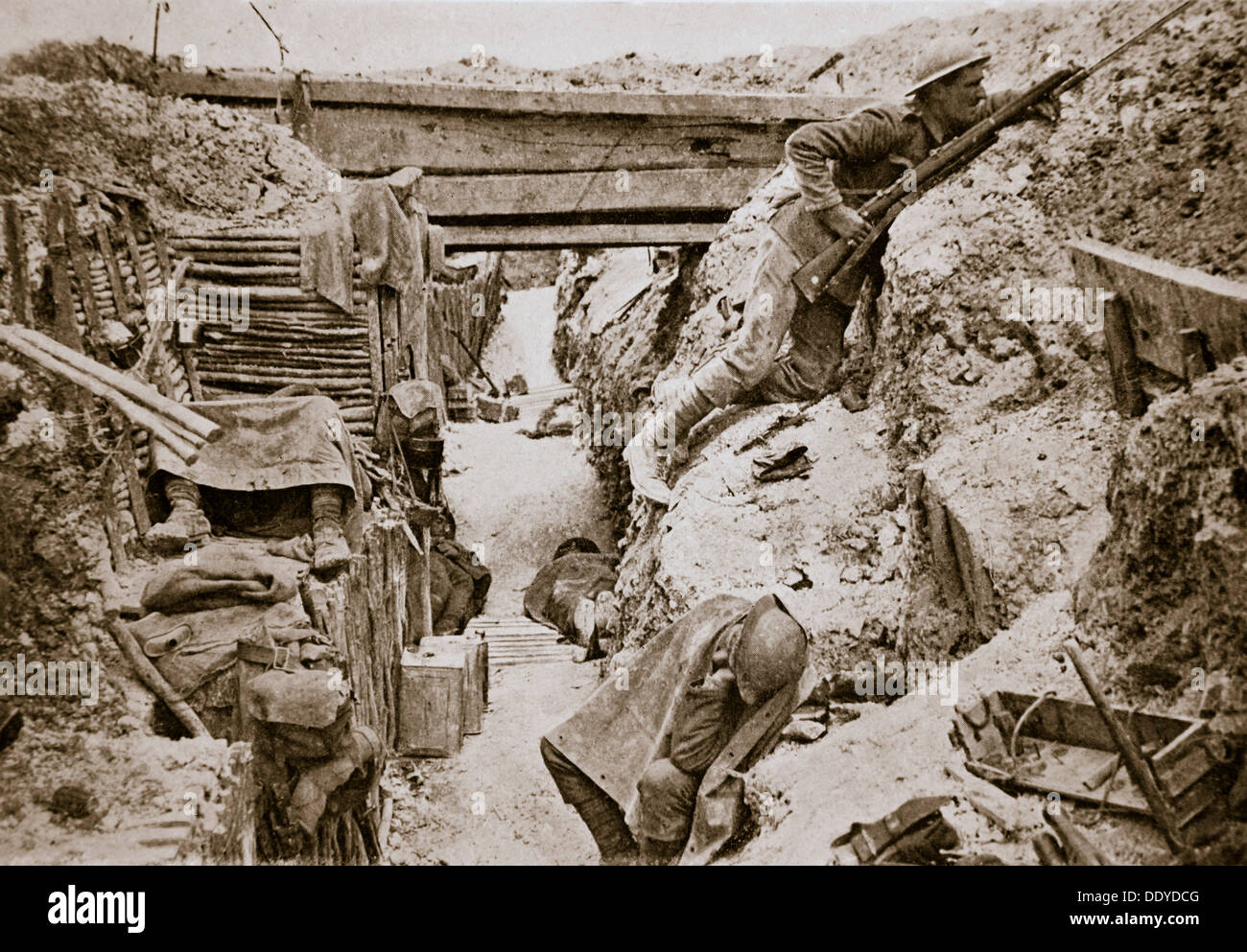 Soldiers Sleeping In Trenches Ww1