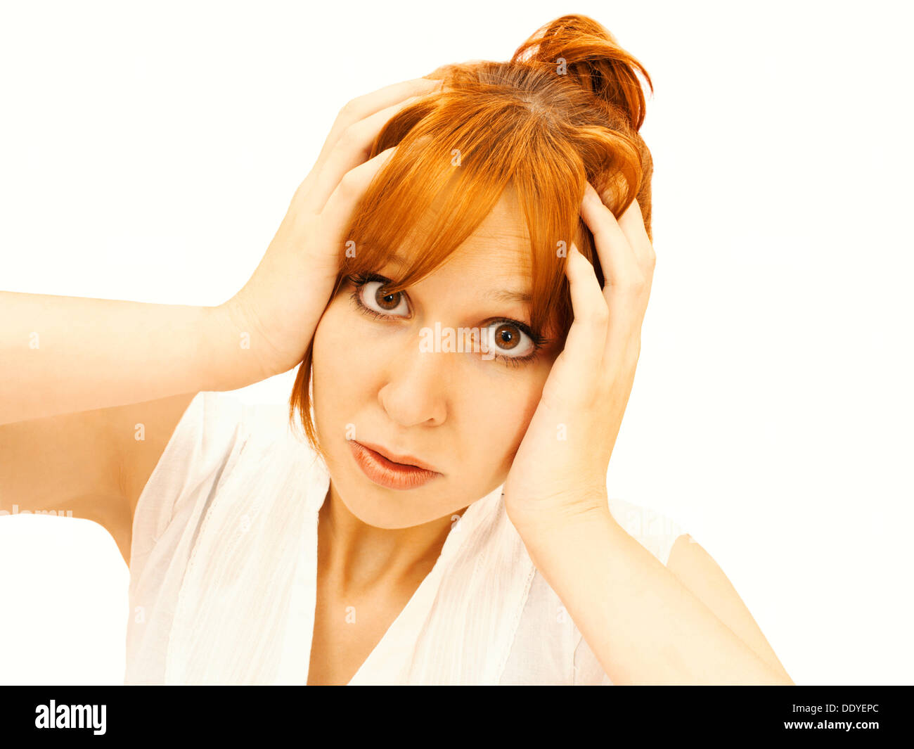 Portrait of a desperate young woman Stock Photo - Alamy