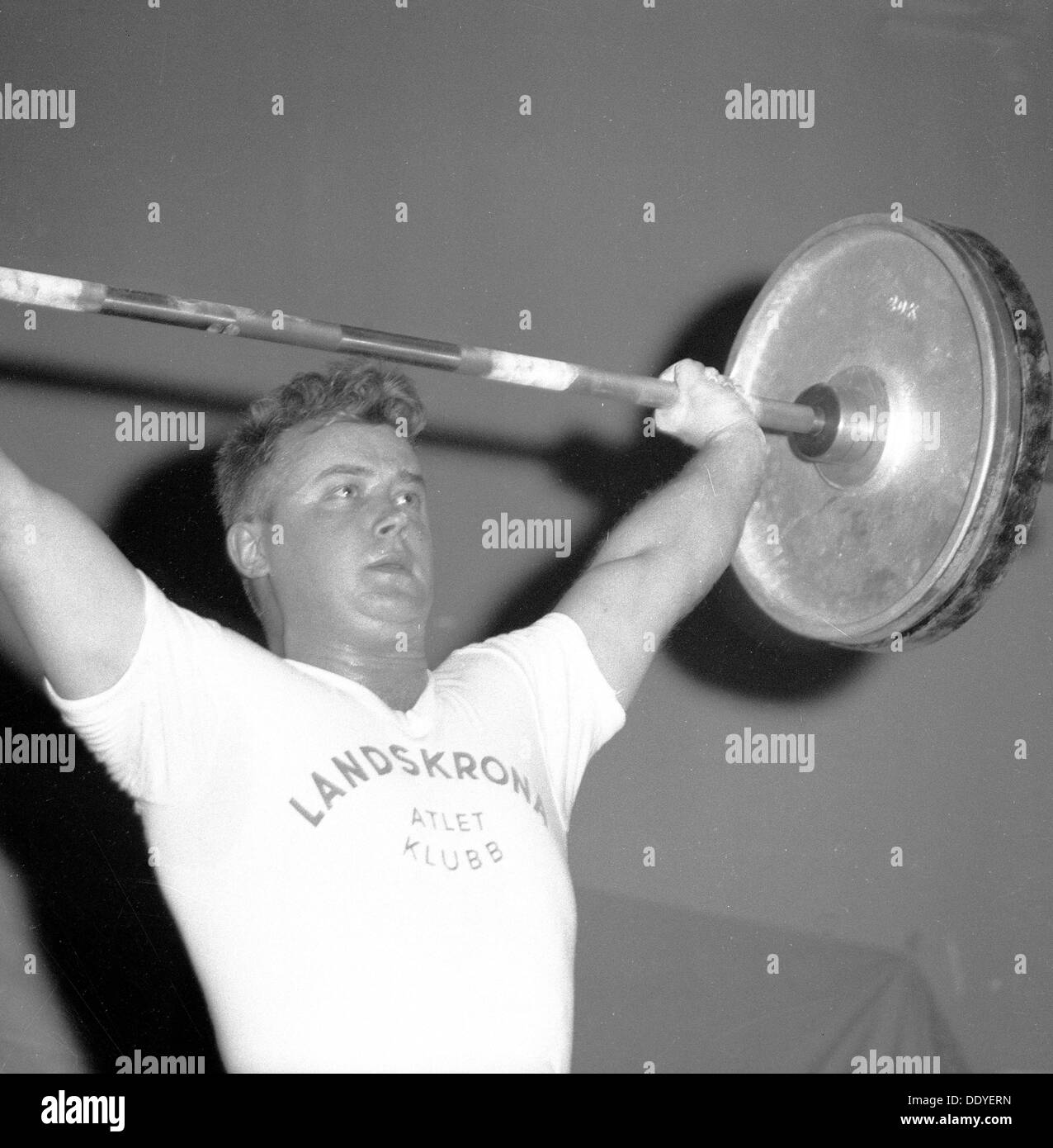 Billy Blixt, weightlifter, Landskrona, Sweden, 1956. Artist: Unknown ...