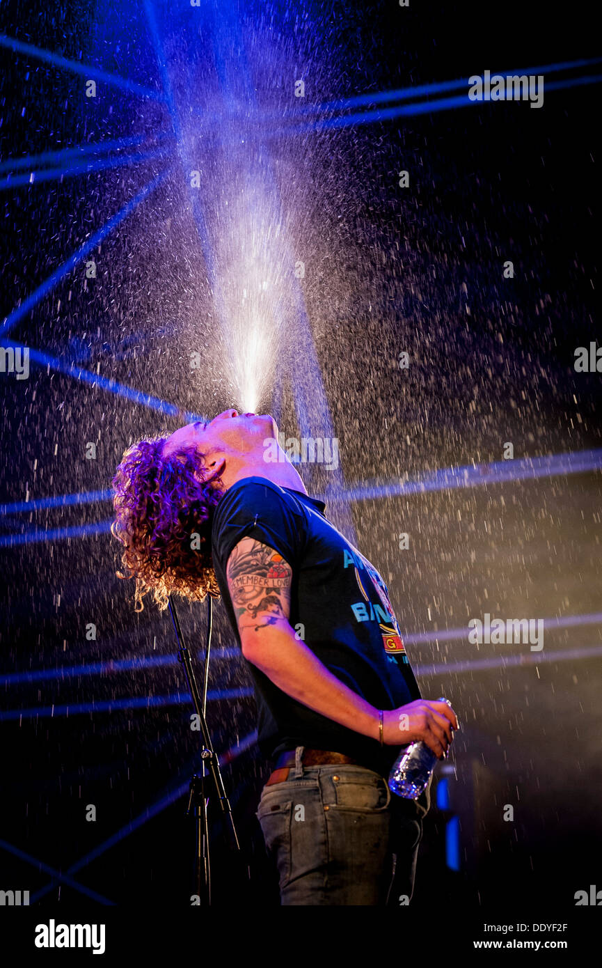 THE PIGEON DETECTIVES playing at the Brownstock Festival in Essex Stock ...