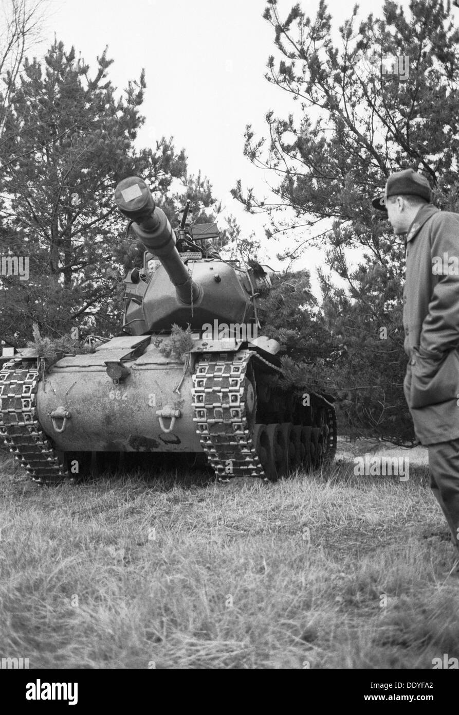 Swedish Army tank on manoeuvres, Scania, Sweden, 1967. Artist: Unknown ...