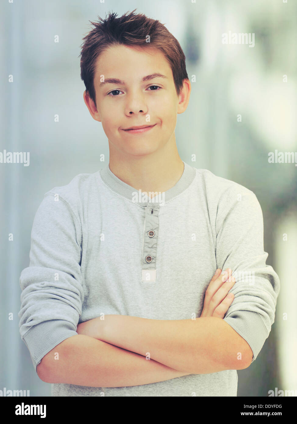 Portrait, boy, teenager, smiling Stock Photo - Alamy